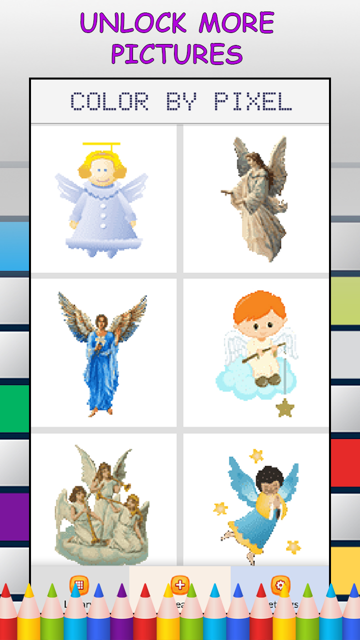 Angels Color by Number - Free Pixel Art Game - Coloring Book Pages ...