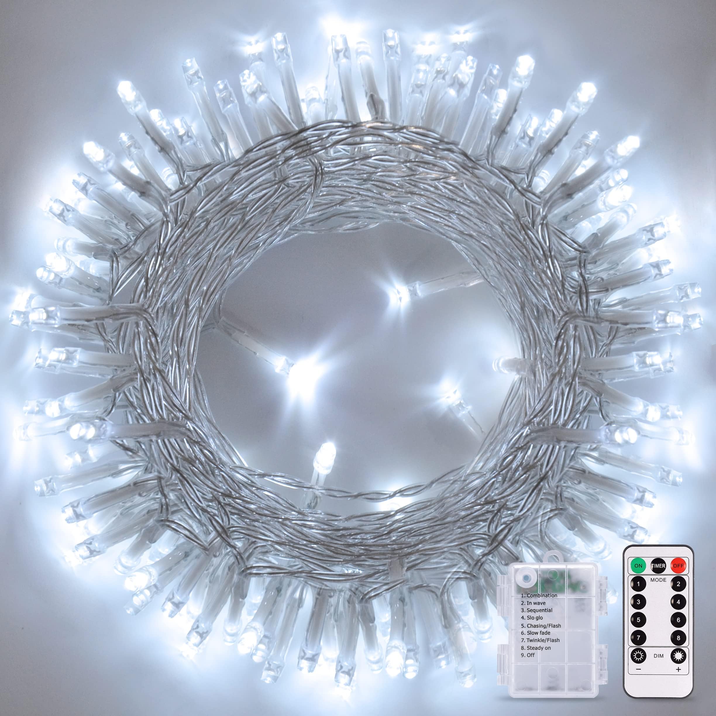 30 Mini Bulb LED Battery Operated Fairy String Lights in White, for ...