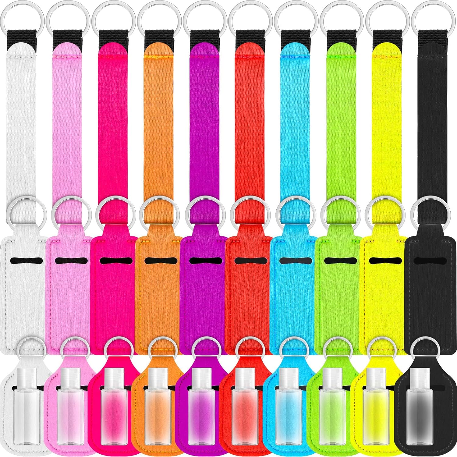 Amazon.com: 40 Pieces Travel Bottle Keychain Holders Includes 10 ...