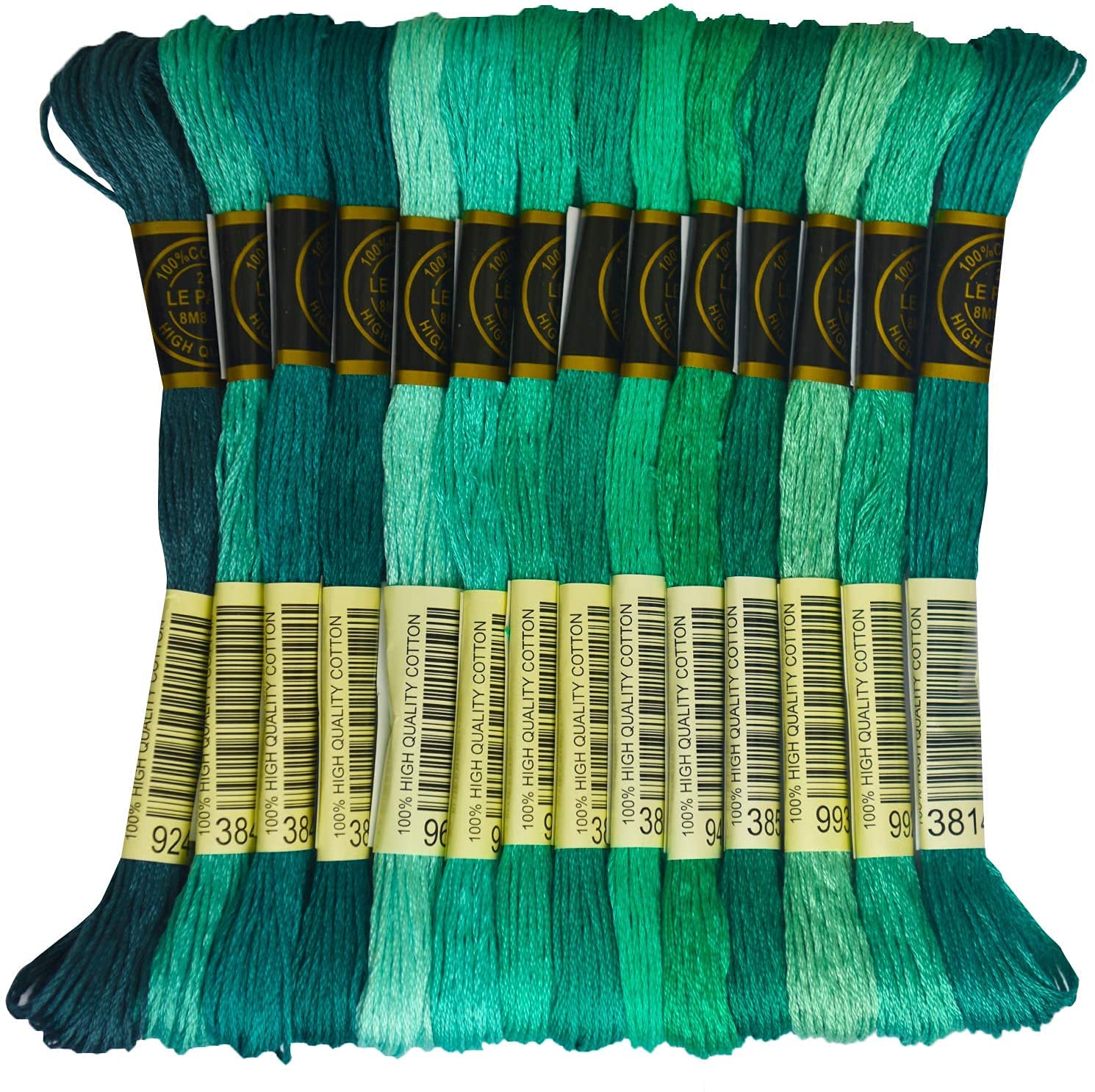 Amazon.com: 14 skeins Rainbow Color Embroidery Floss - Cross Stitch ...