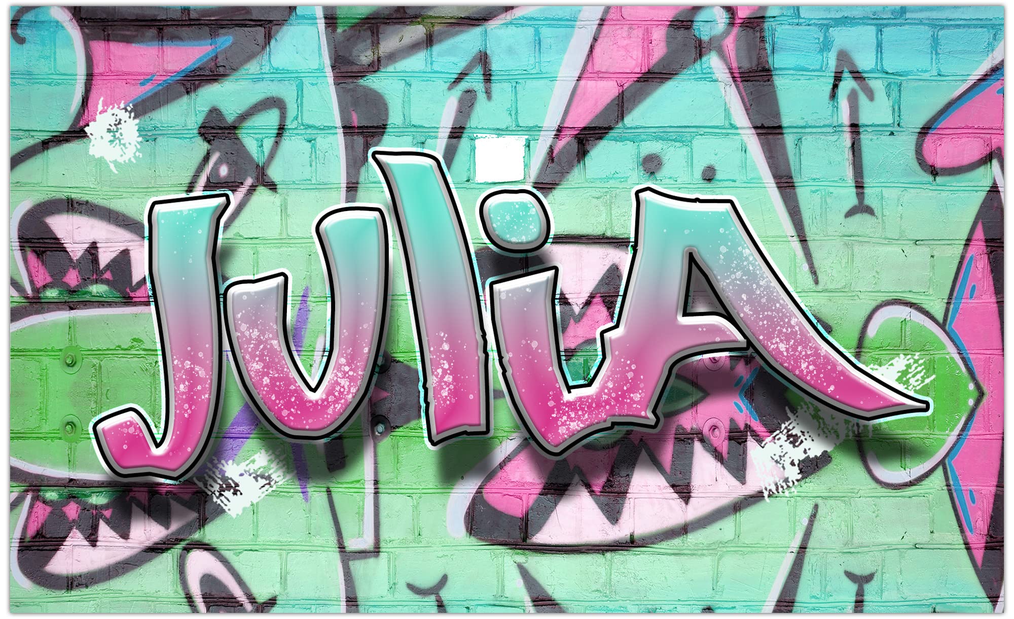 Julia Name Graffiti Julia Unicorn Name' Sticker | Spreadshirt