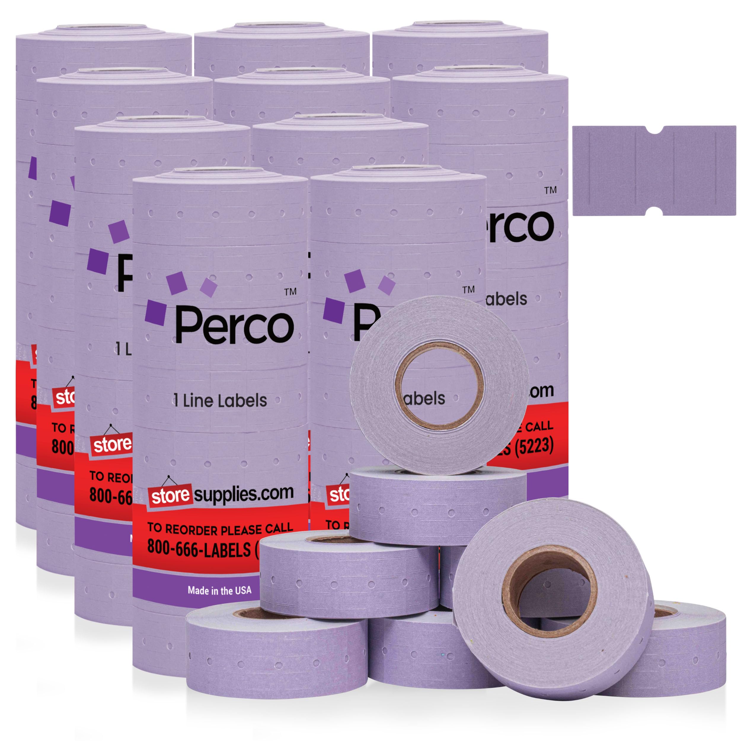 Snapklik.com : 1 Line Lavender Labels - 80 Rolls, 10 Sleeves, 80,000 ...