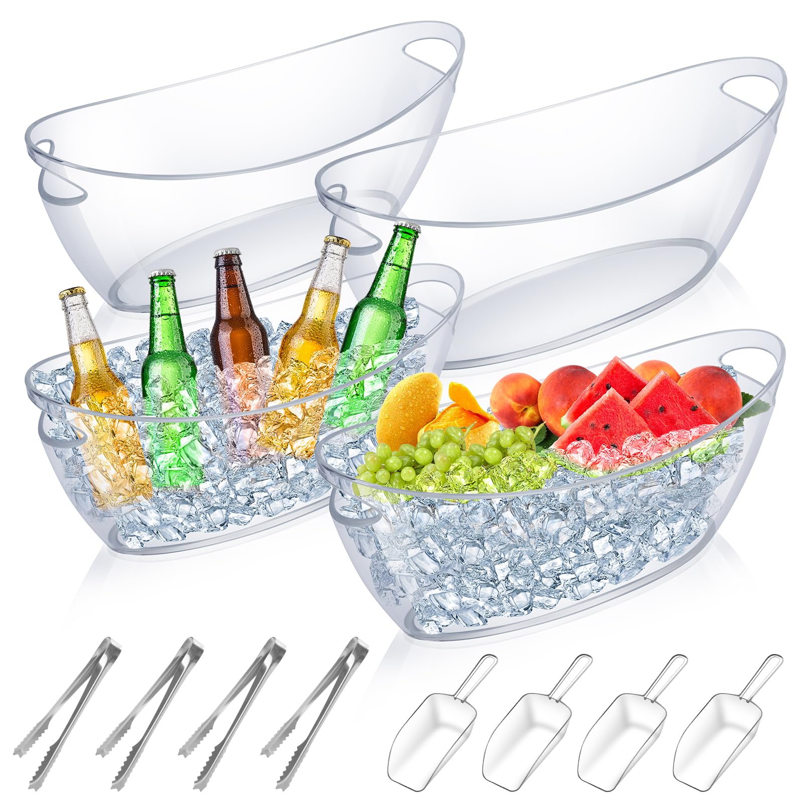 Snapklik.com : Acrylic Ice Buckets For Parties, IKAYAS 55L Large ...