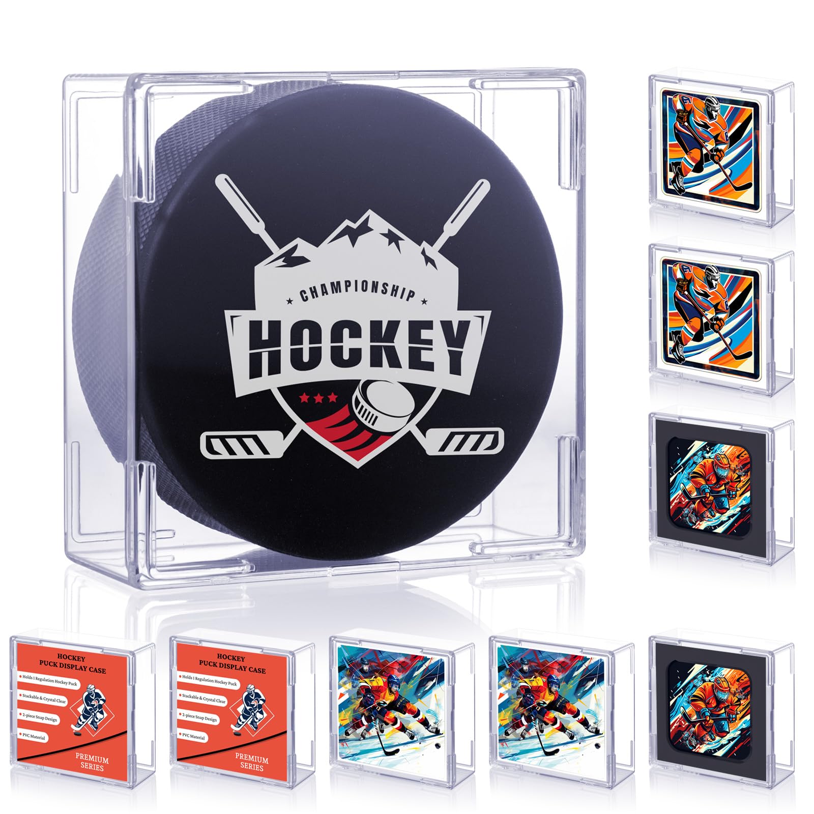 MewVeer Hockey Puck Display Cases, Acrylic Puck Holder Collectibles ...
