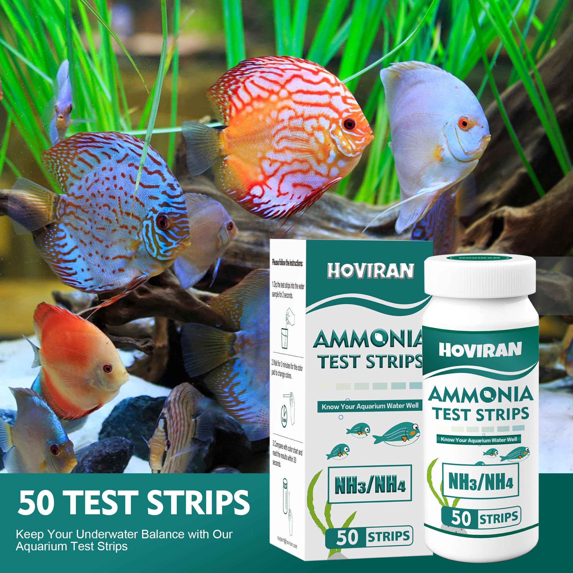 Snapklik.com : Ammonia Test Strips For Fish Tank, Ammonia Aquarium Test ...