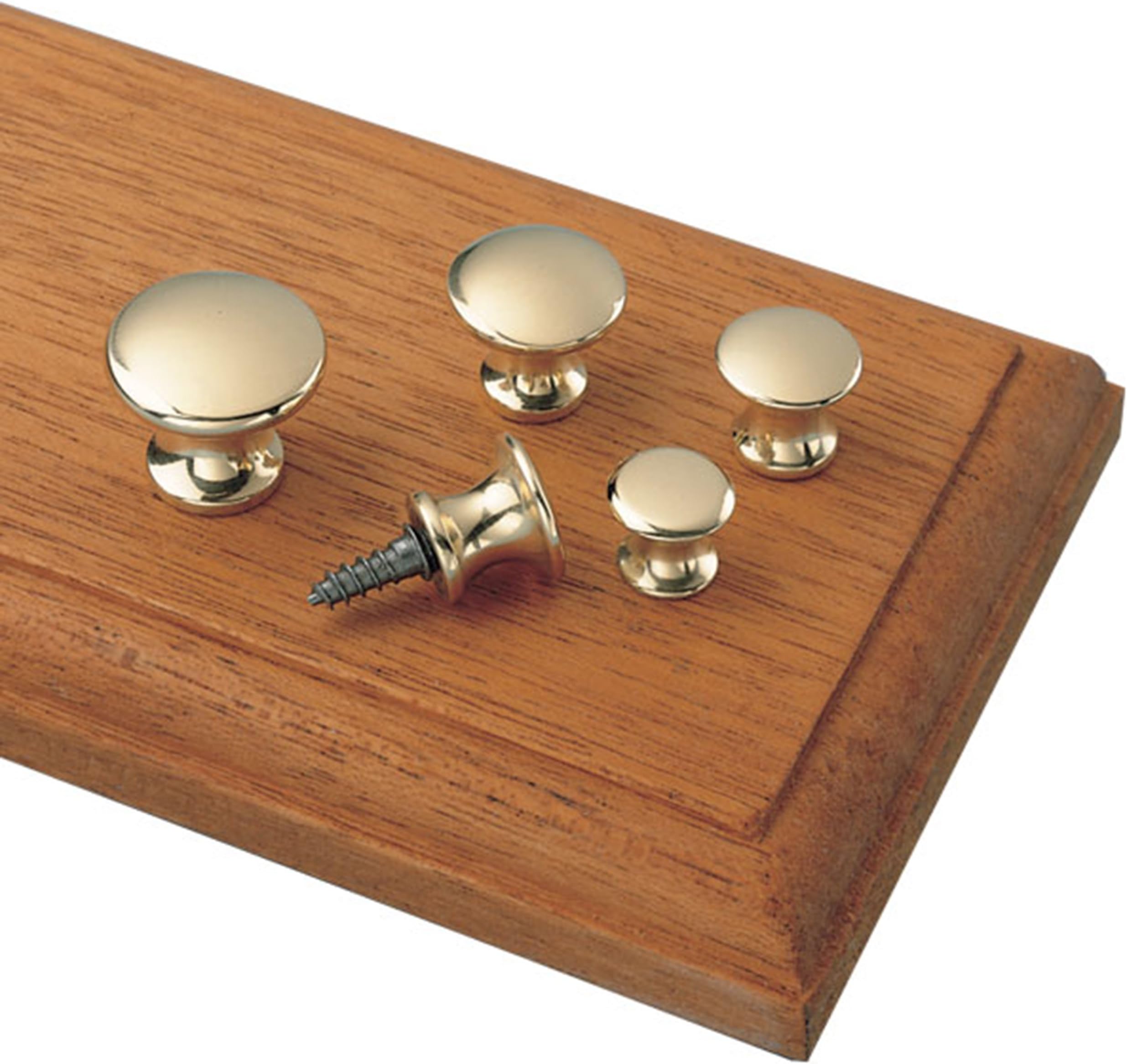 Hardware Essentials 853013 Brass Mini Knobs (5/8") – 2 Pieces - Cabinet ...