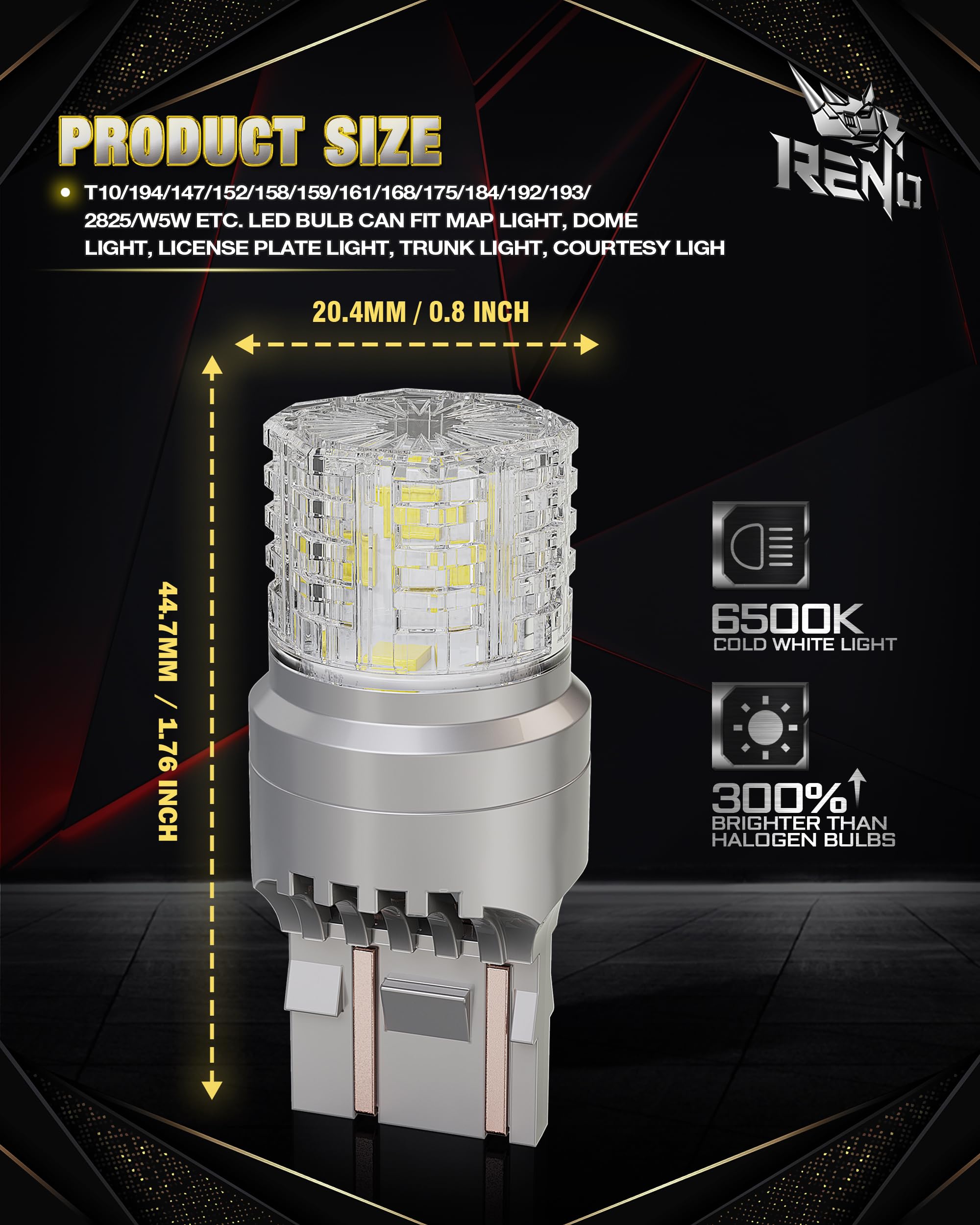Snapklik.com : RENO 7443 7440 LED Bulb For Backup Reverse Light Bulbs