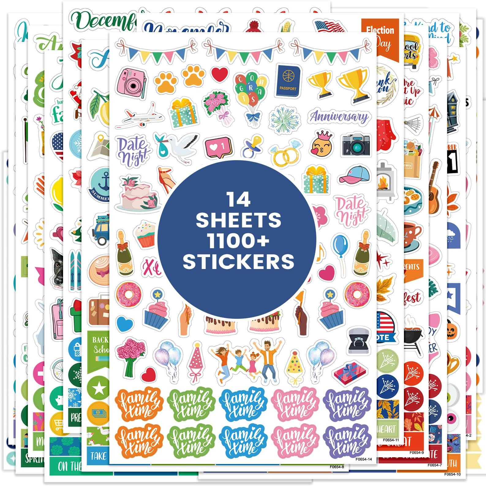 Amazon.com: Joyberg 1700+ Planner Stickers, 24 Calendar Stickers Per ...