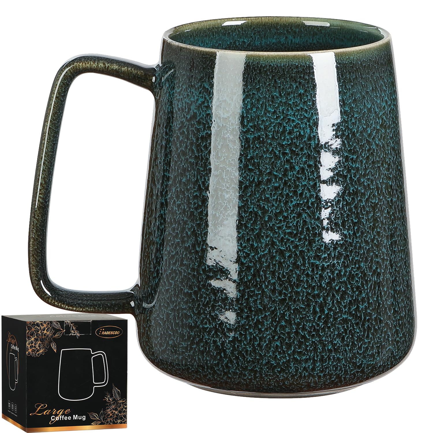 Amazon.com | RADESCOO 20 oz Coffee Mug, Ceramic Coffee Mugs with Handle ...