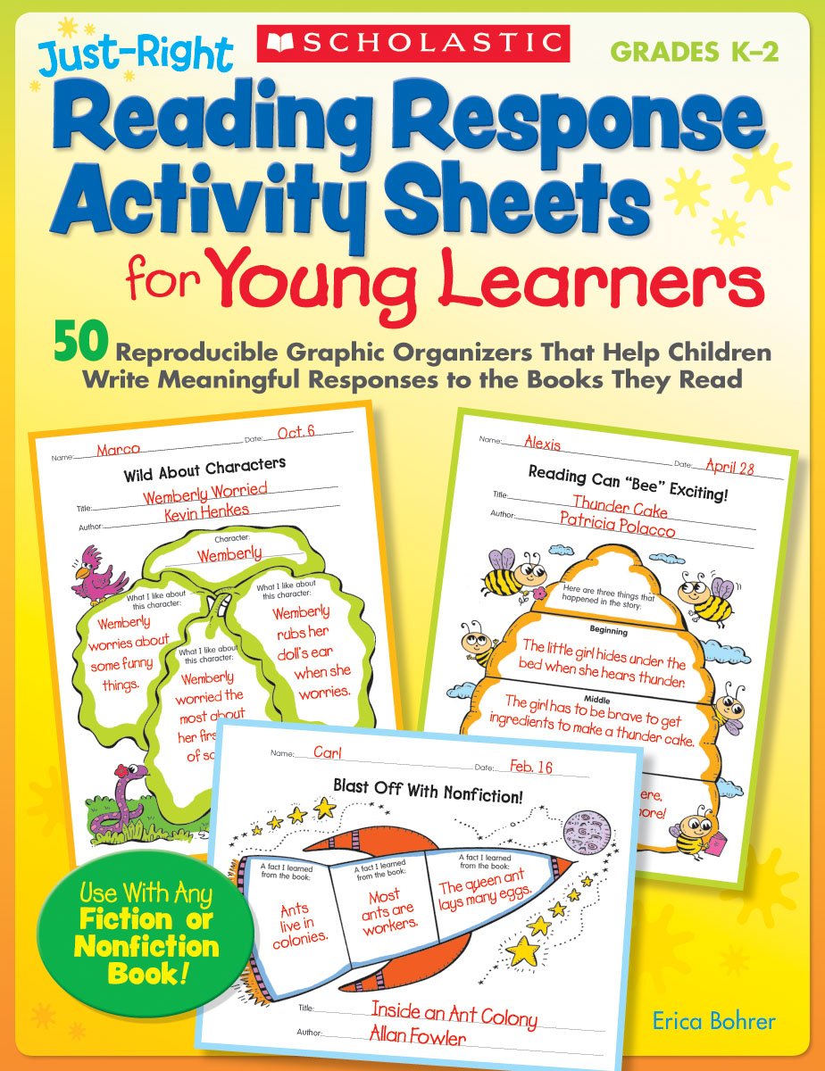 Amazon.com: Just-Right Reading Response Activity Sheets for Young ...