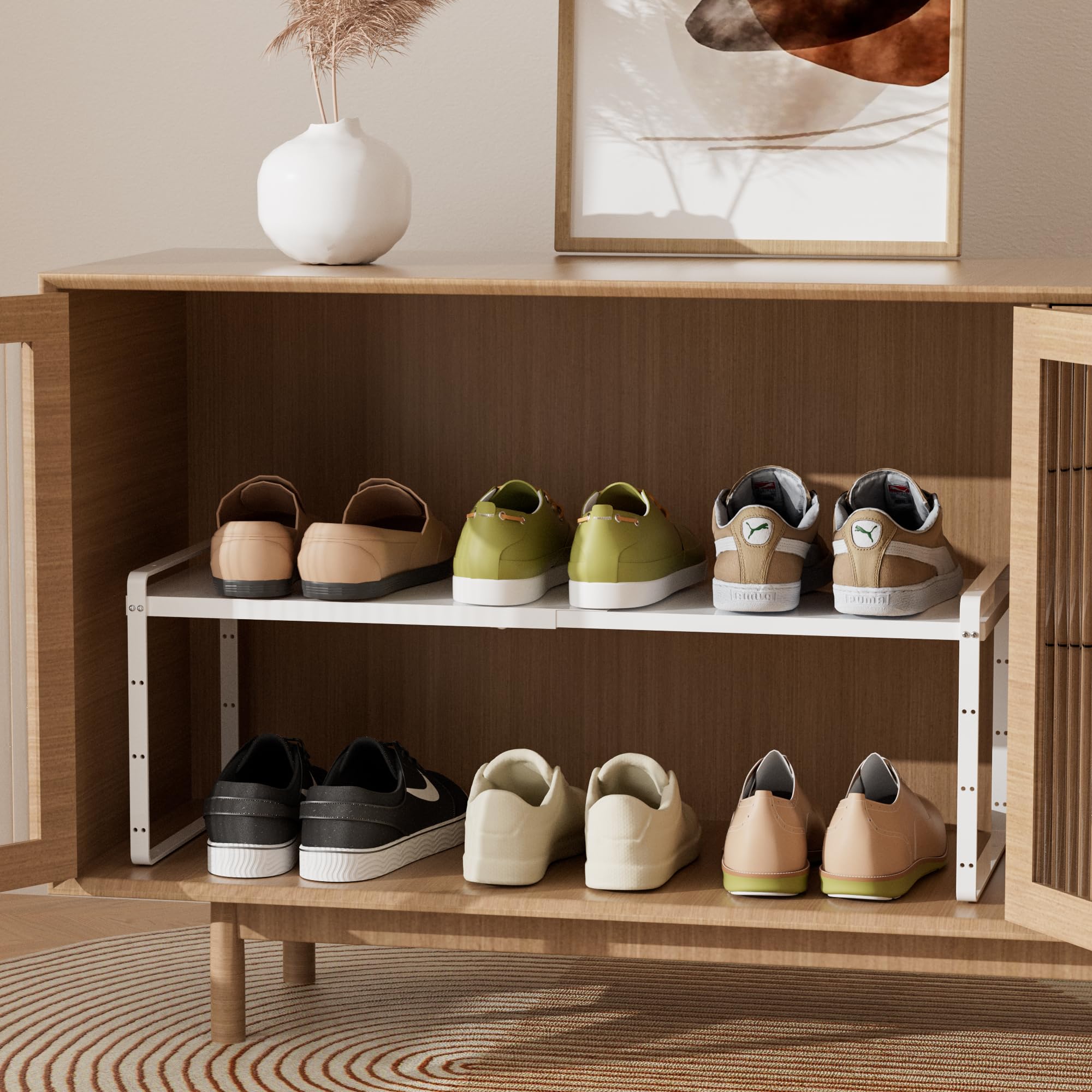 Snapklik.com : Expandable Kitchen Shelf Organizers, Stacking Shelf ...