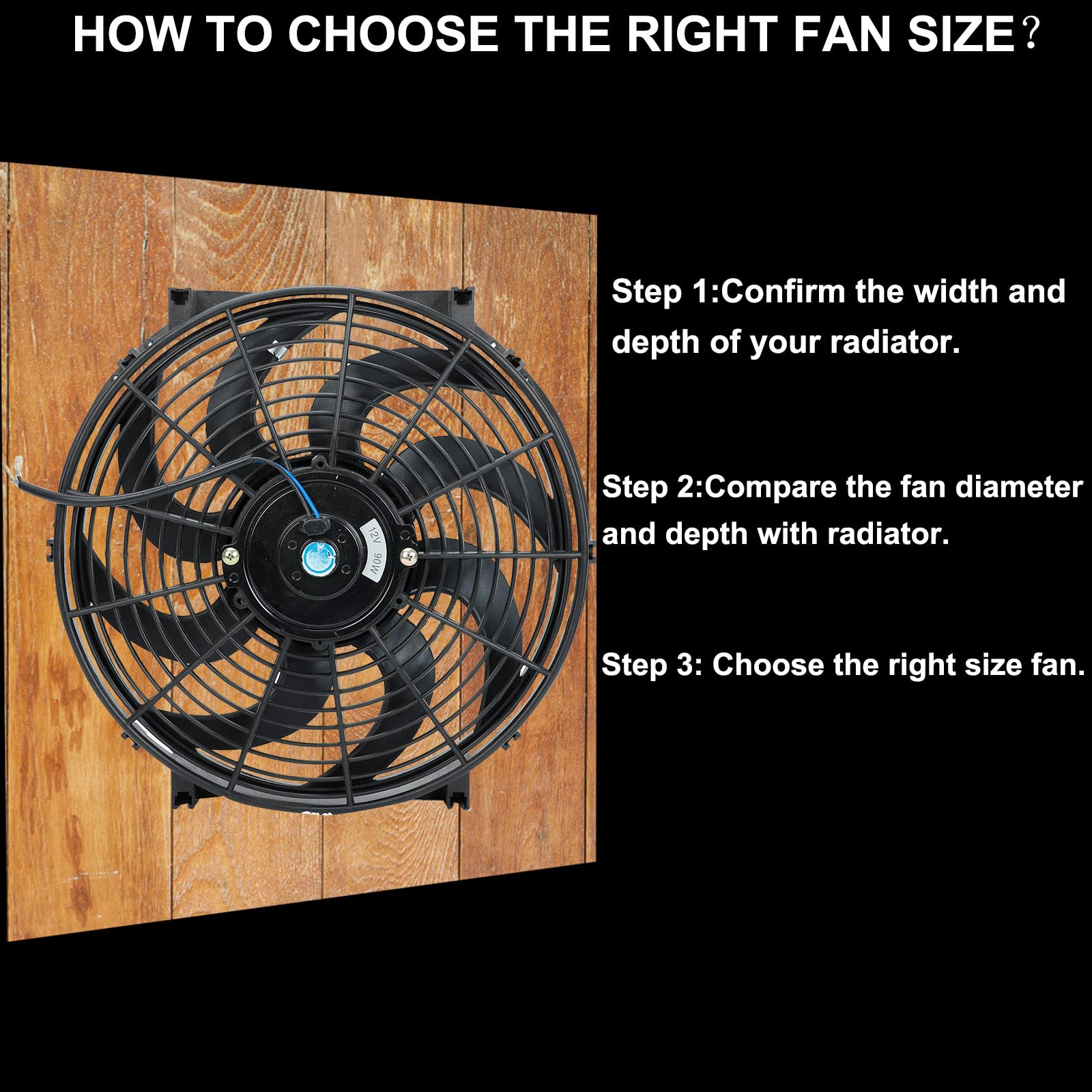 Snapklik.com : 2PCS 14 Inch Universal Slim Fan Push Pull Electric ...