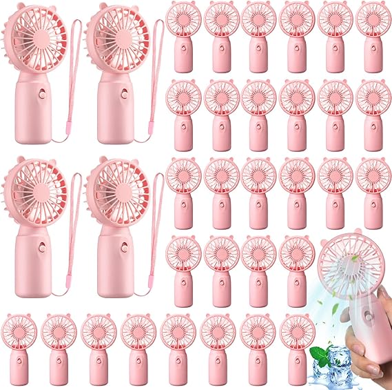 Amazon.com: Glooglitter Mini Portable Fans Bulk Handheld Lanyard Fan ...