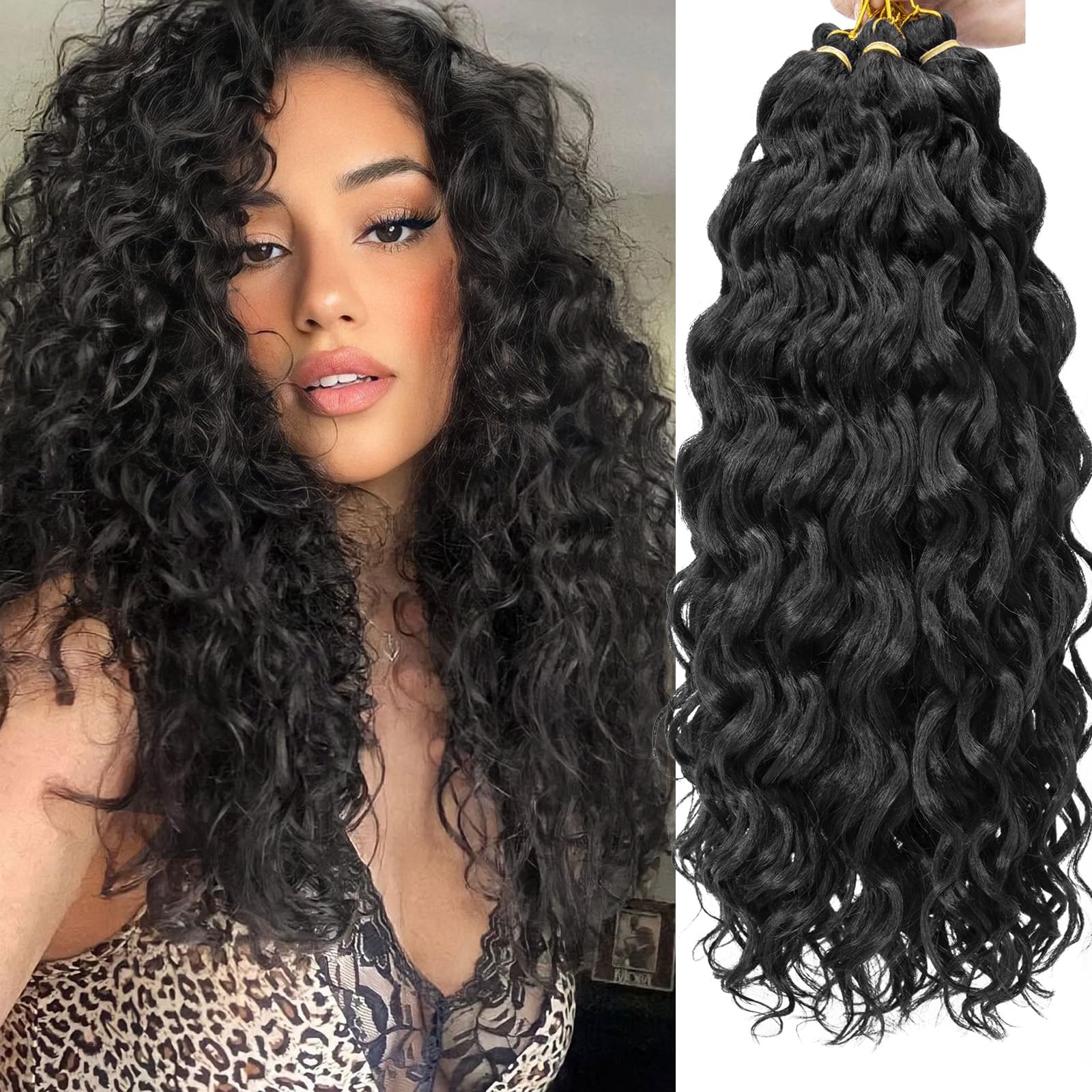 Amazon.com : Ocean Wave Crochet Hair 30 Inch 6 Packs Curly Braiding ...
