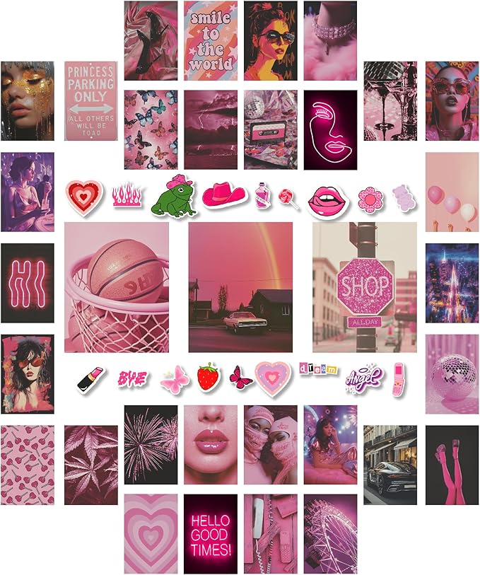 97 Decor Y2k Room Decor Aesthetic - Pink Y2k Poster, 2000s Room Decor ...