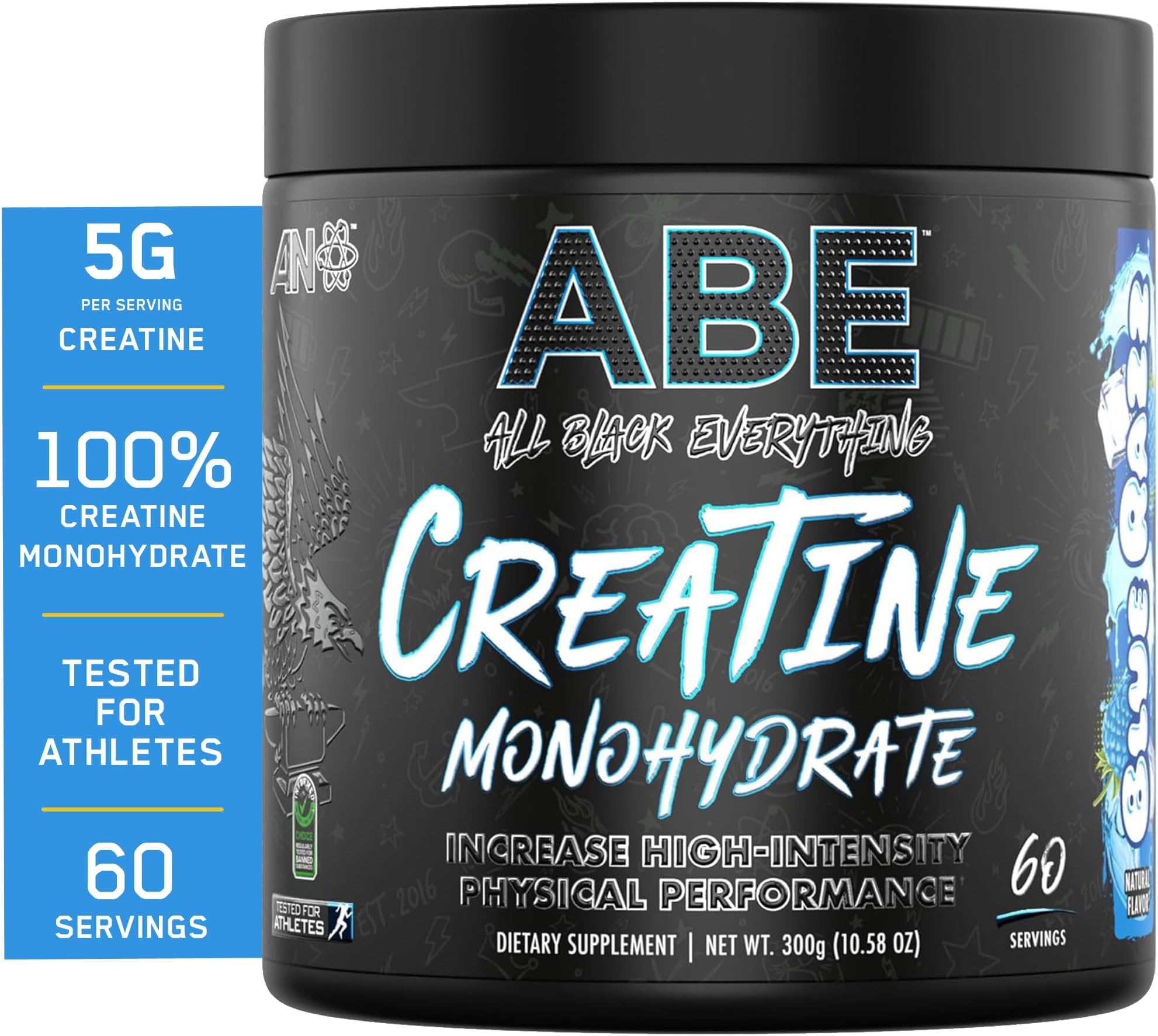 Amazon.com: All Black Everything Creatine Monhydrate | 60 Servings ...