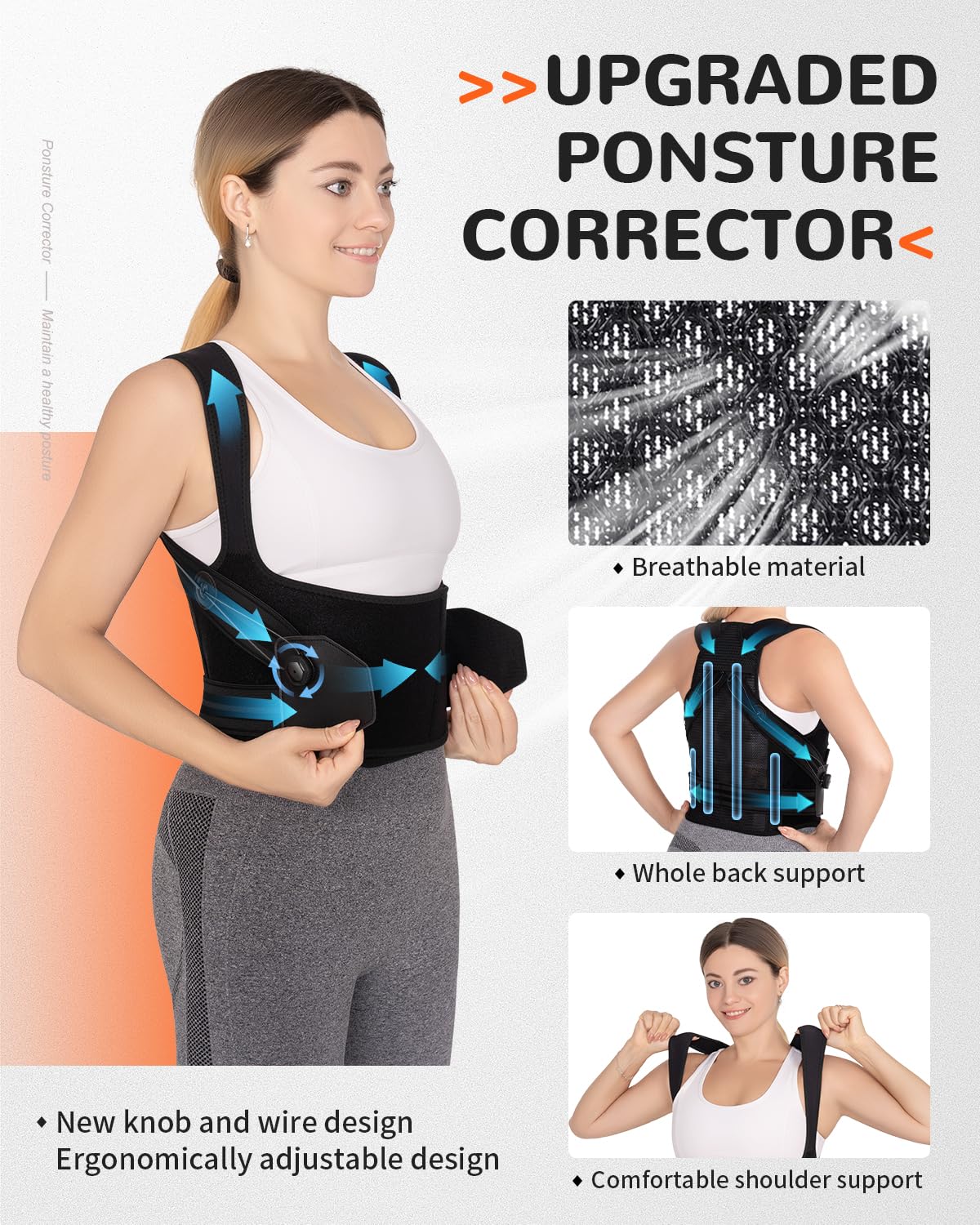 Snapklik.com : Upgrade Posture Corrector For Women And Men, Back Brace ...