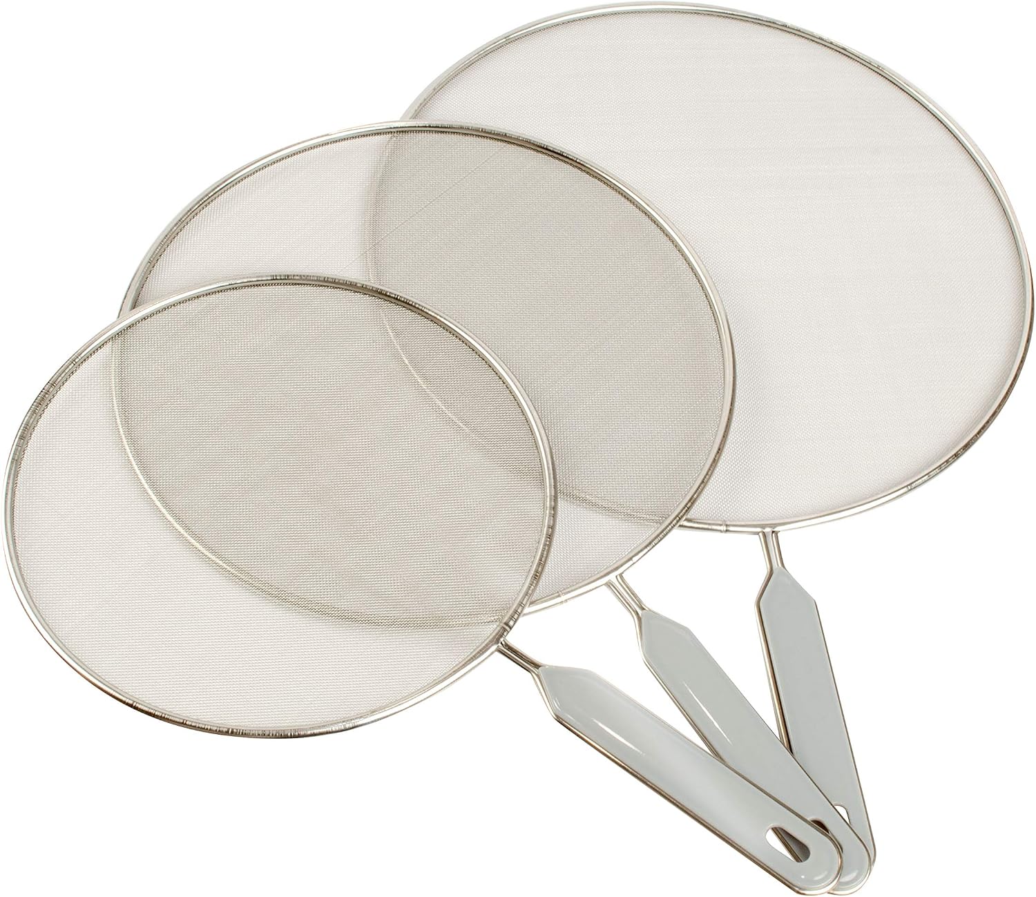 Amazon.com: Handy Gourmet Splatter Shields Stainless Steel Mesh w ...