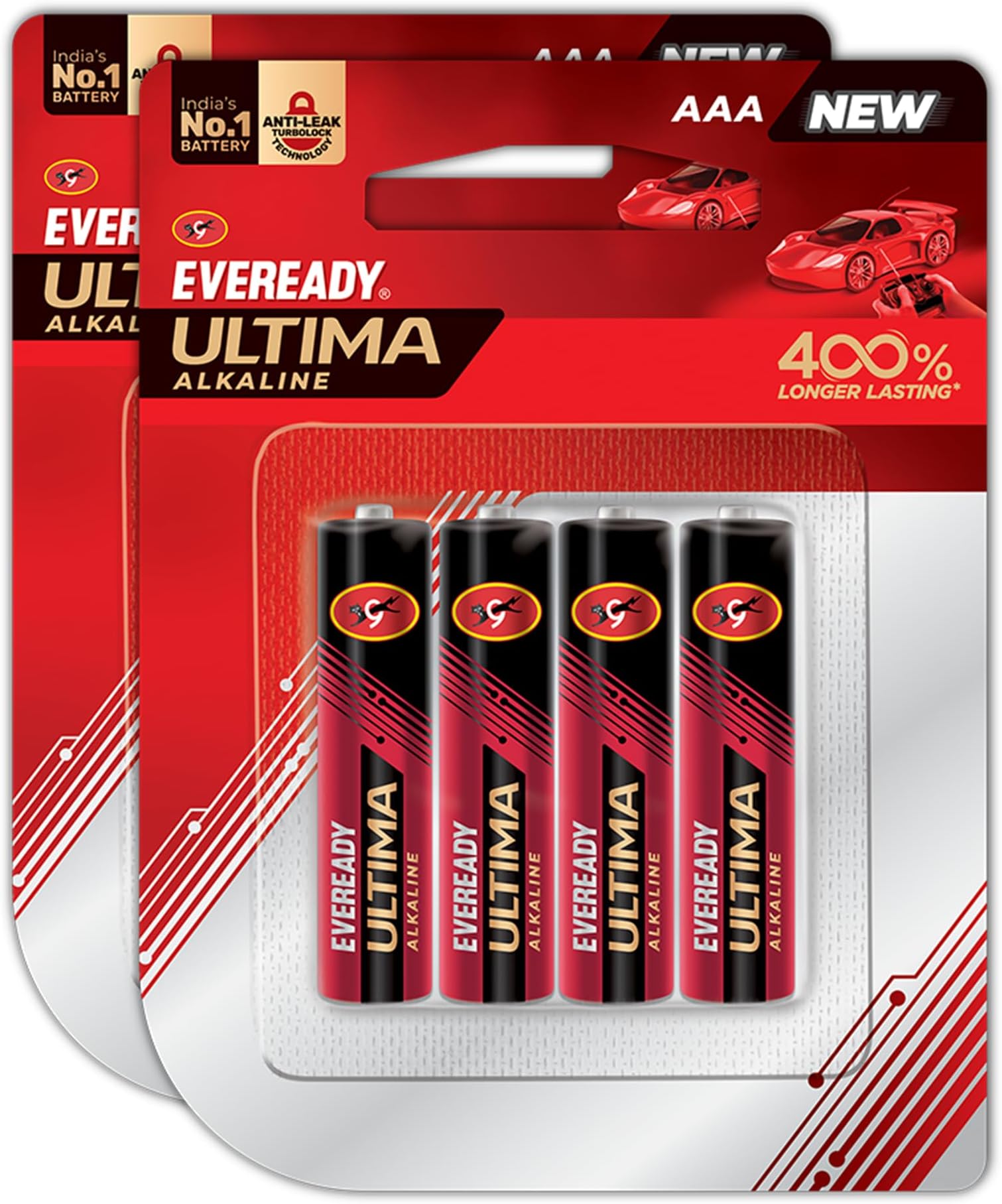 Eveready Ultima Alkaline AAA Battery | Pack of 8 | 1.5 Volt | 400% Long ...