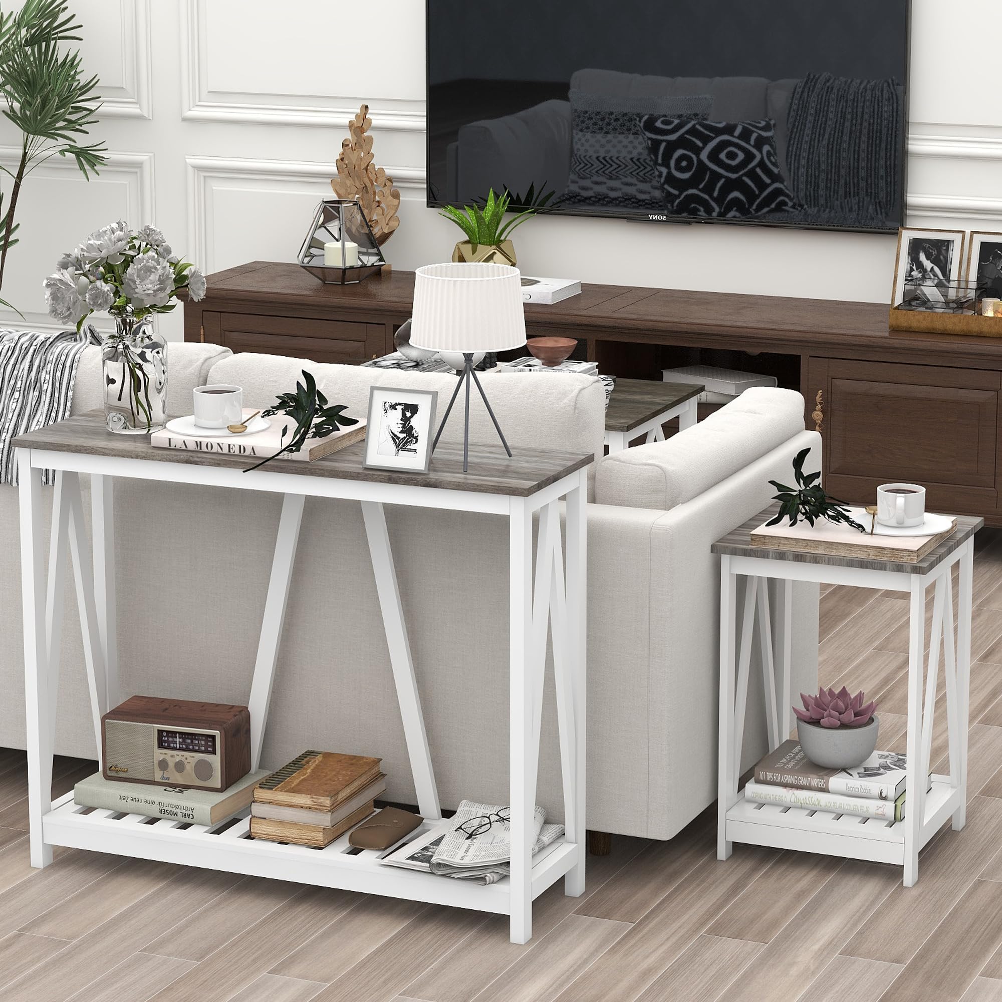 Snapklik.com : Farmhouse Entryway Console Table, 393inch Sofa Table ...