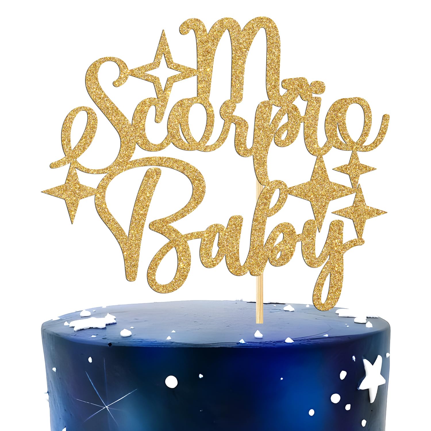 Amazon.com: Gold Glitter Scorpio Baby Birthday Cake Topper - 12 Zodiac ...