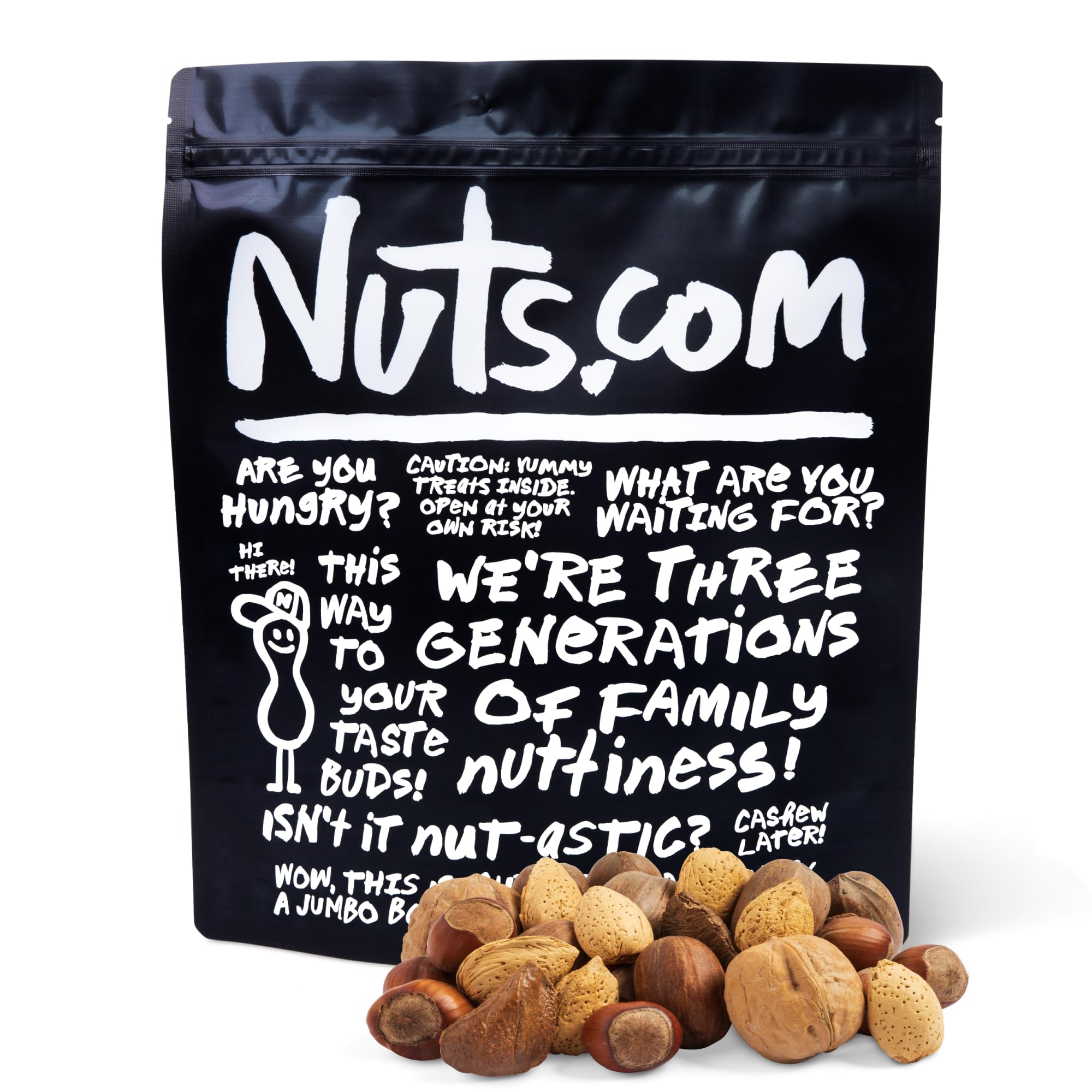 Amazon.com : Nuts.com – Mixed Nuts in Shell – 2 Lb Bag, Healthy Snack ...
