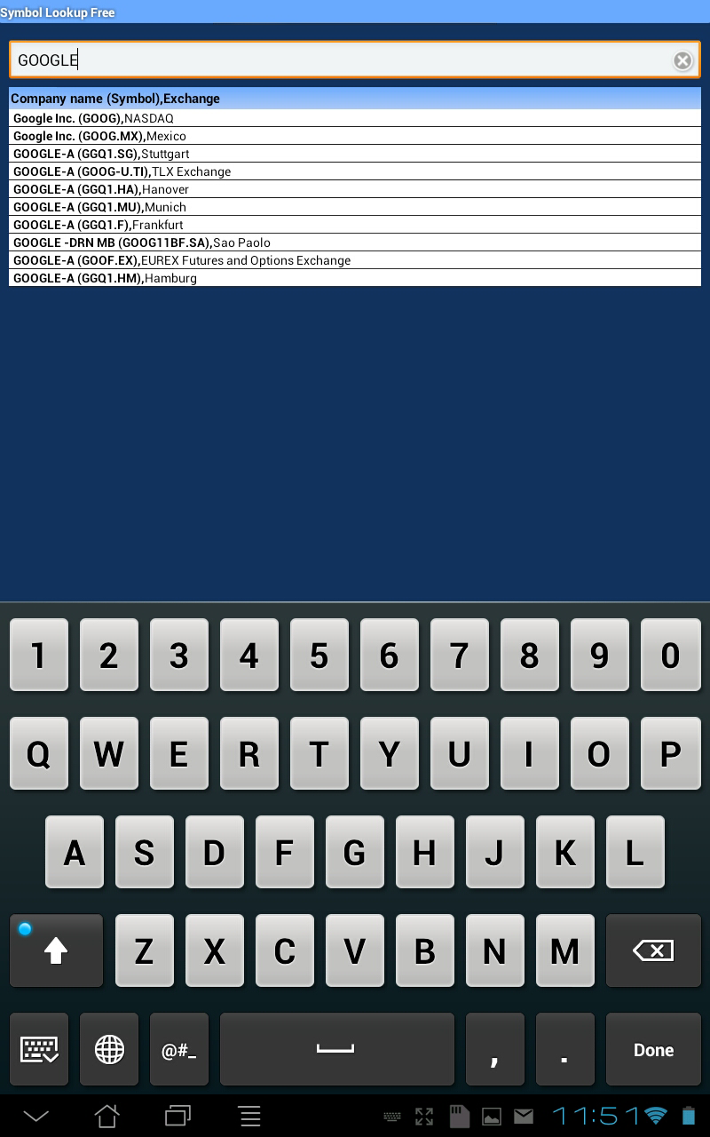 Symbol Lookup Free - App on Amazon Appstore