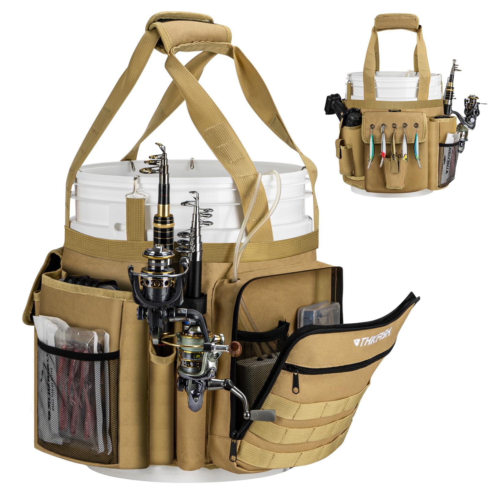 Snapklik.com : THKFISH Fishing Bucket Organizer For 5 Gallon Bucket ...