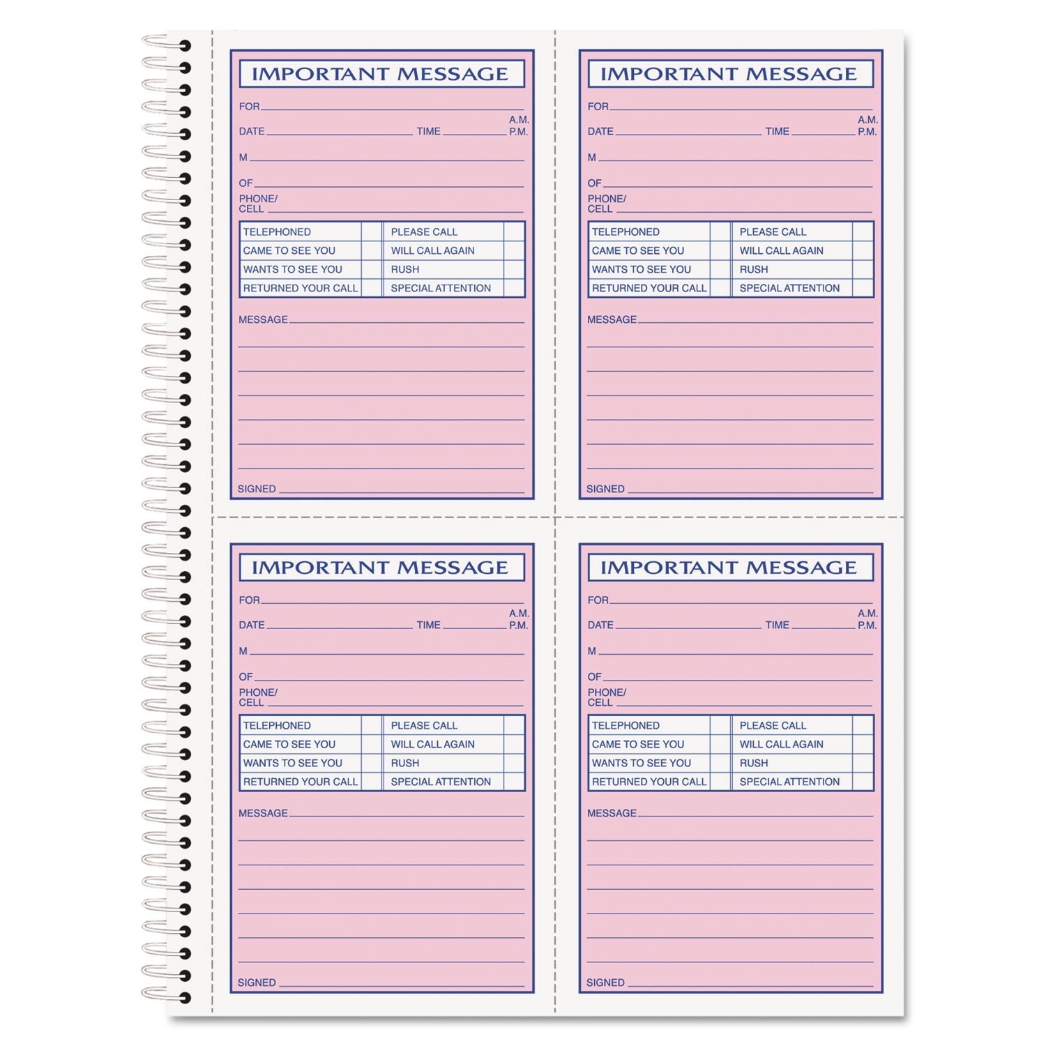 Amazon.com : TOPS 4005 Important Message Book, 11-Inch x8-1/4-Inch ...