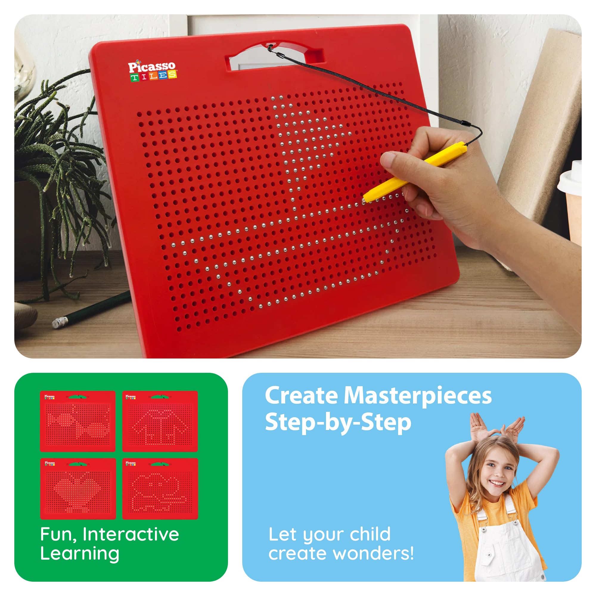 Snapklik.com : Toys Magnetic Drawing Board 12x10 Inch Large 748 Bead ...