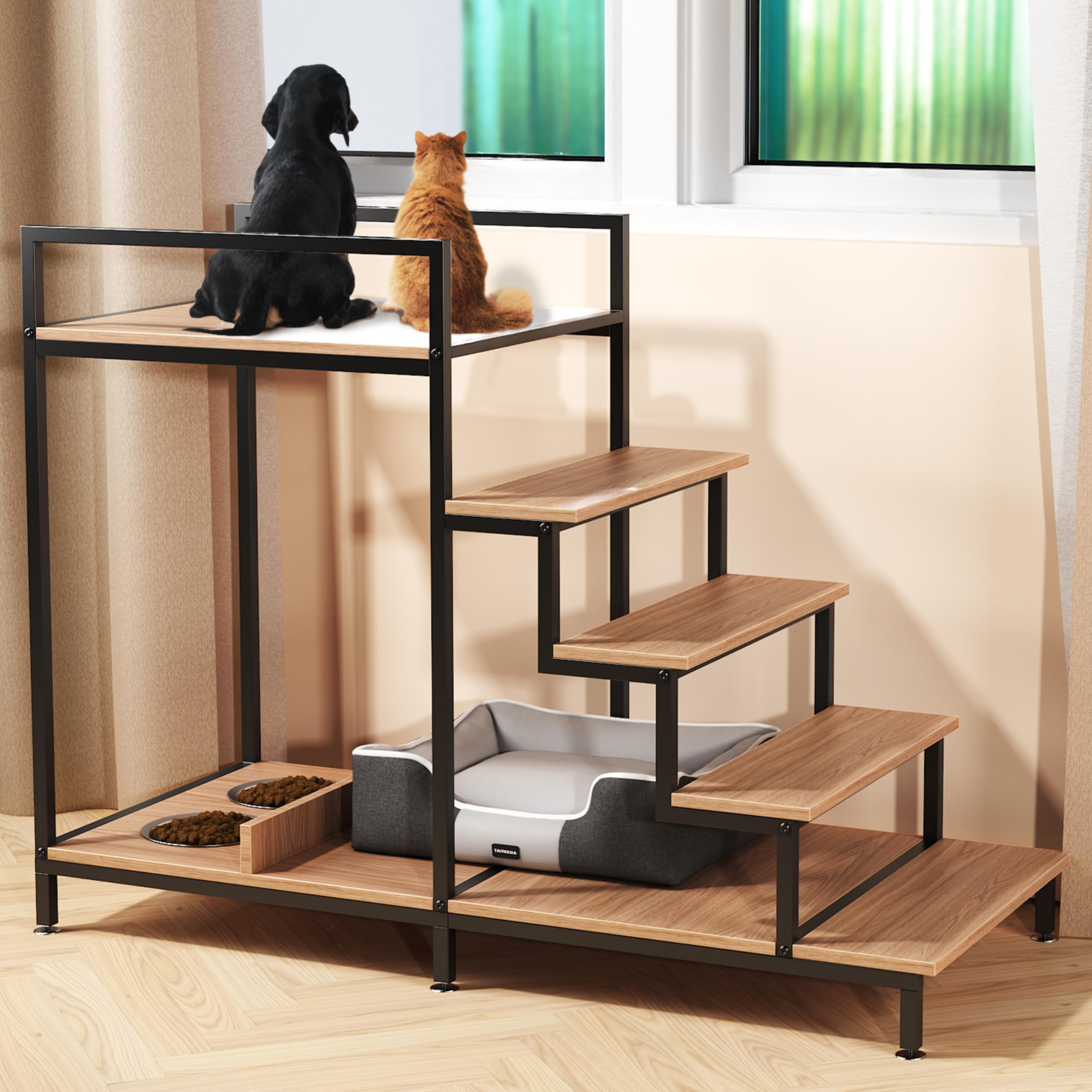 Amazon.com : Dog Window Perch with Feeding Station - Multifunctional ...