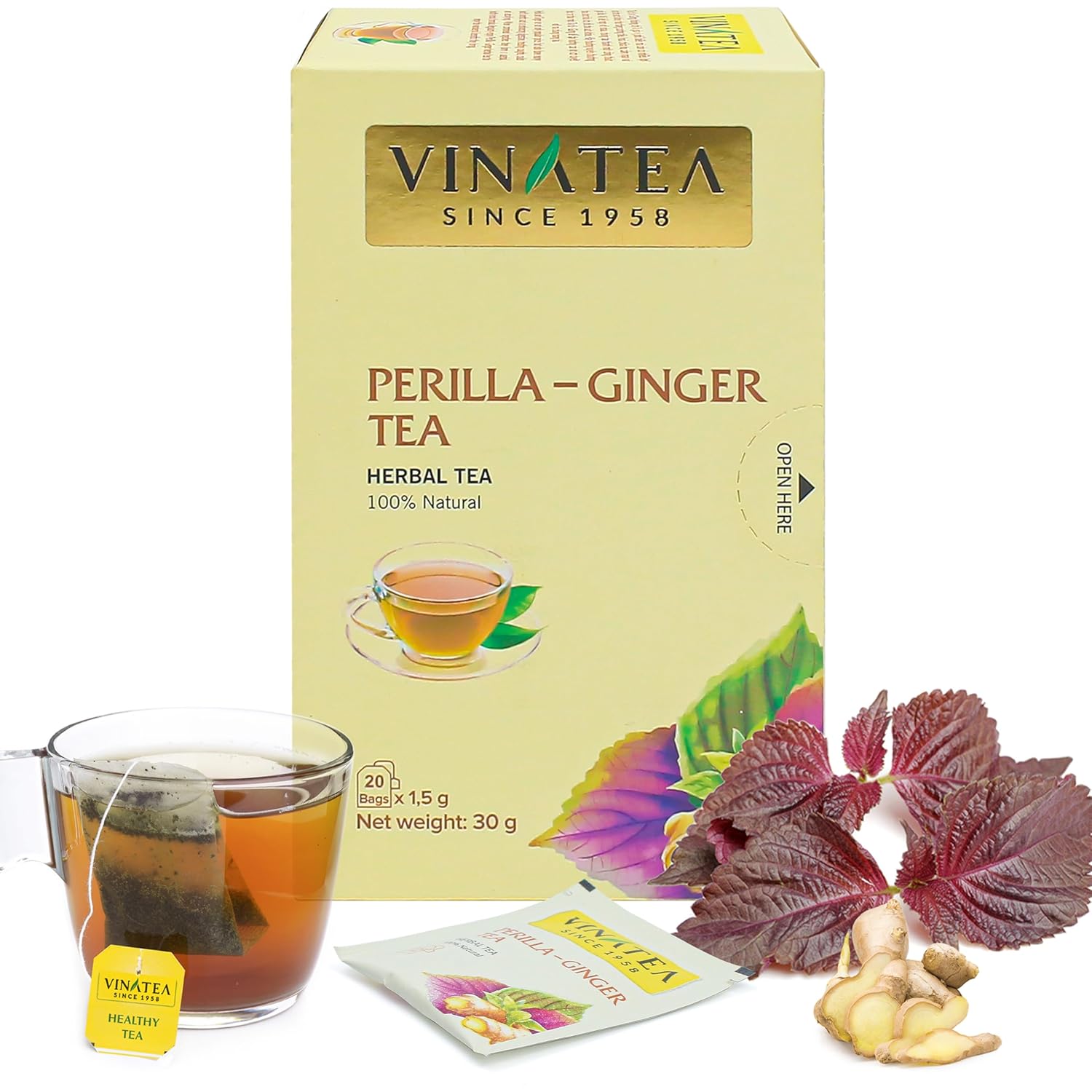 Amazon.com : 20 Bags Perilla Leaves Tea, Planta Perilla Frutescens ...