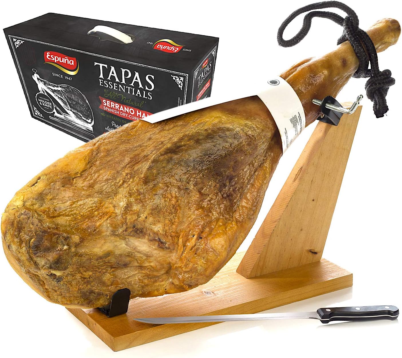 Amazon.com: Serrano Ham Bone in from Spain 15-17 lb with Ham Stand ...