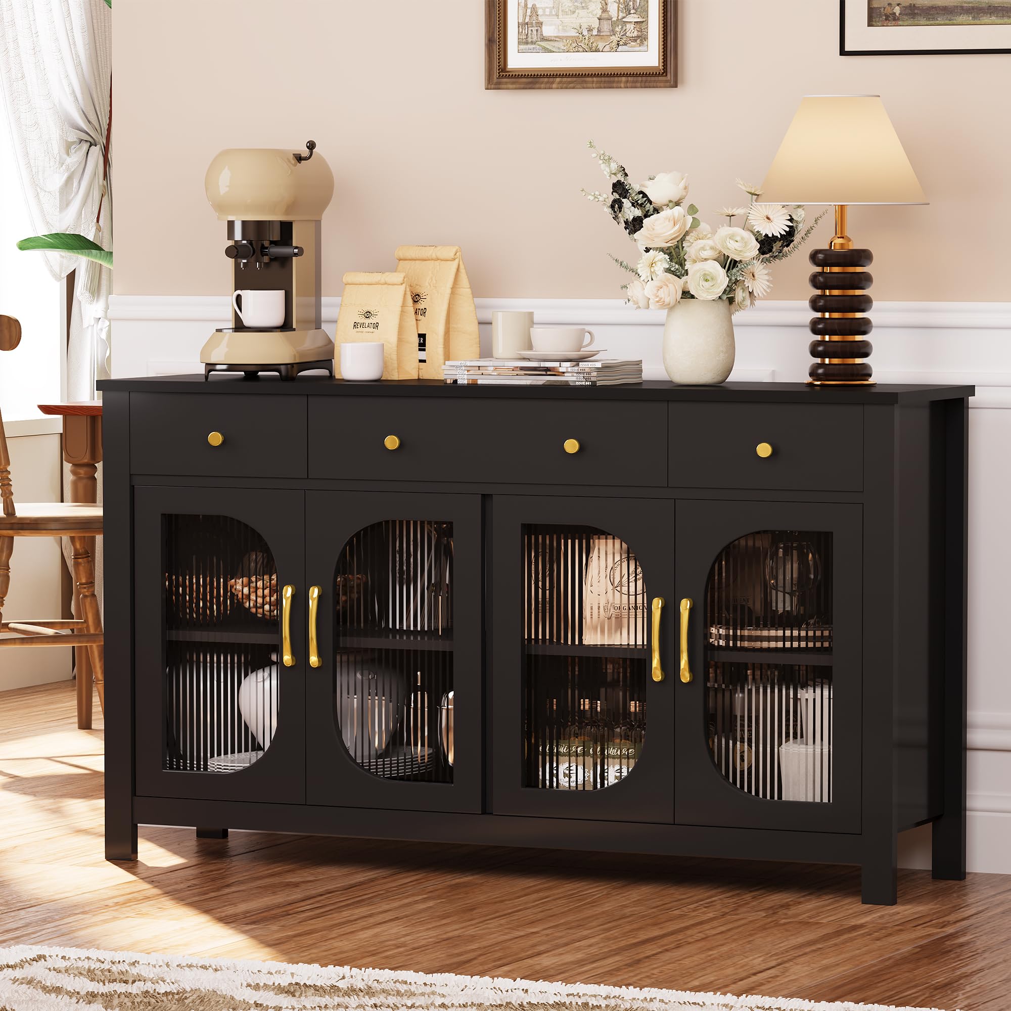 Amazon.com - 55" Sideboard Buffet Cabinet with Storage, Buffet Table ...