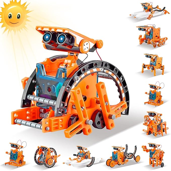 Amazon.com: HISTOYE STEM Solar Robot Kit for Kids 6 7 8 9 10 11 12 ...