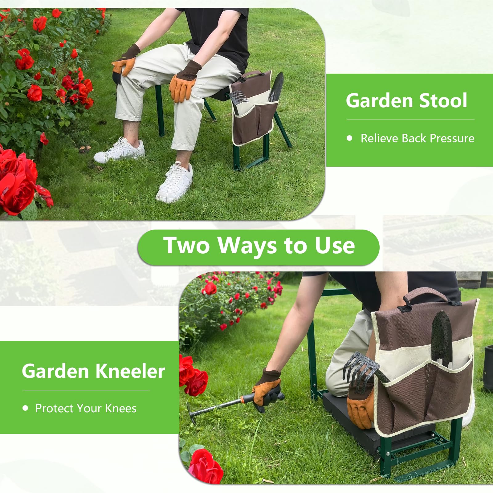 Snapklik.com : Seasky Foldable Garden Kneeling And Seat,Anti-Tipping ...
