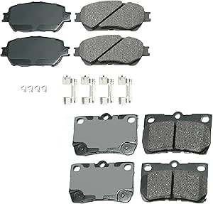 Amazon.com: Akebono ProACT Premium Front and Rear Ceramic Slotted Brake ...