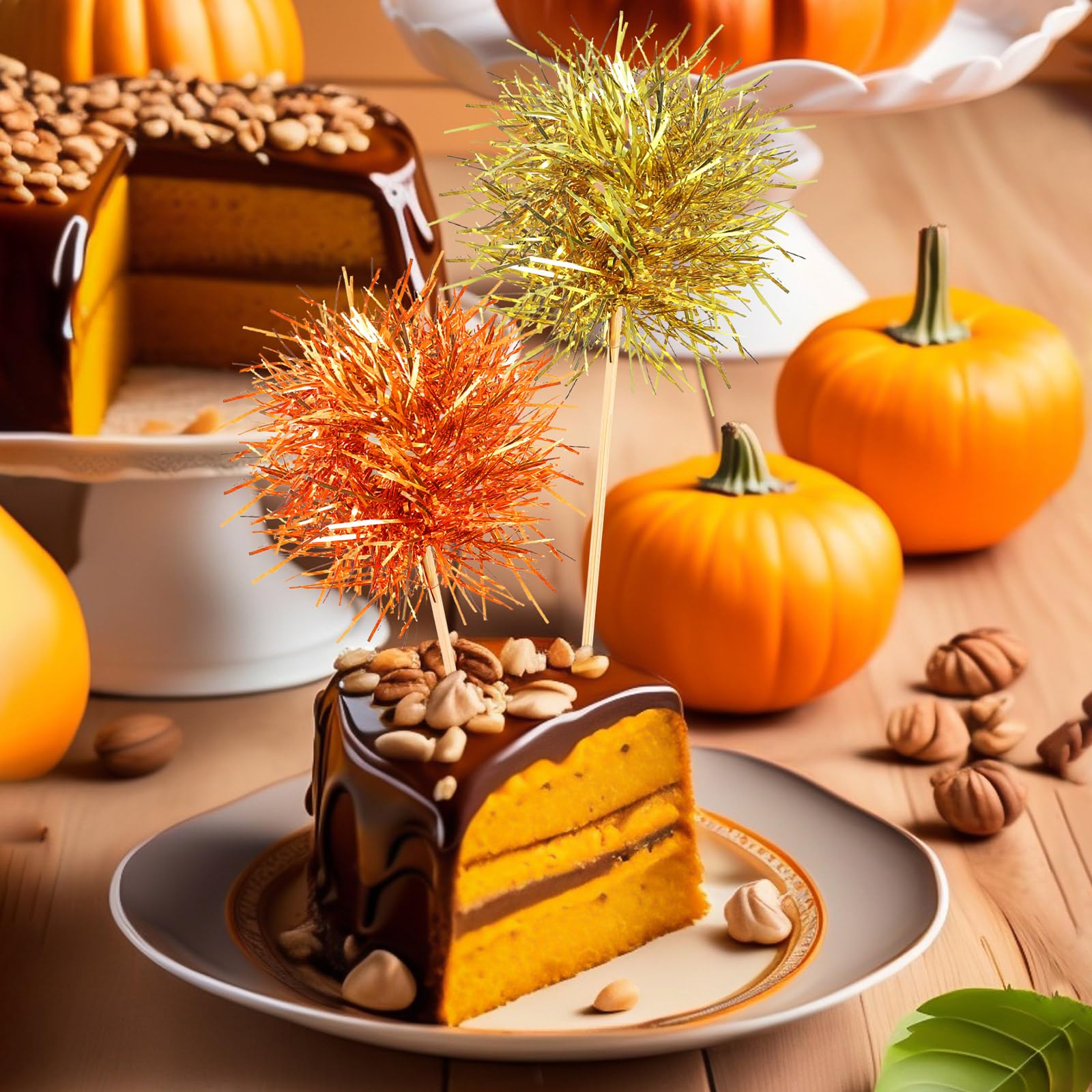 Snapklik.com : Chinco 100 Pcs Foil Firework Cupcake Toppers Sparkle ...