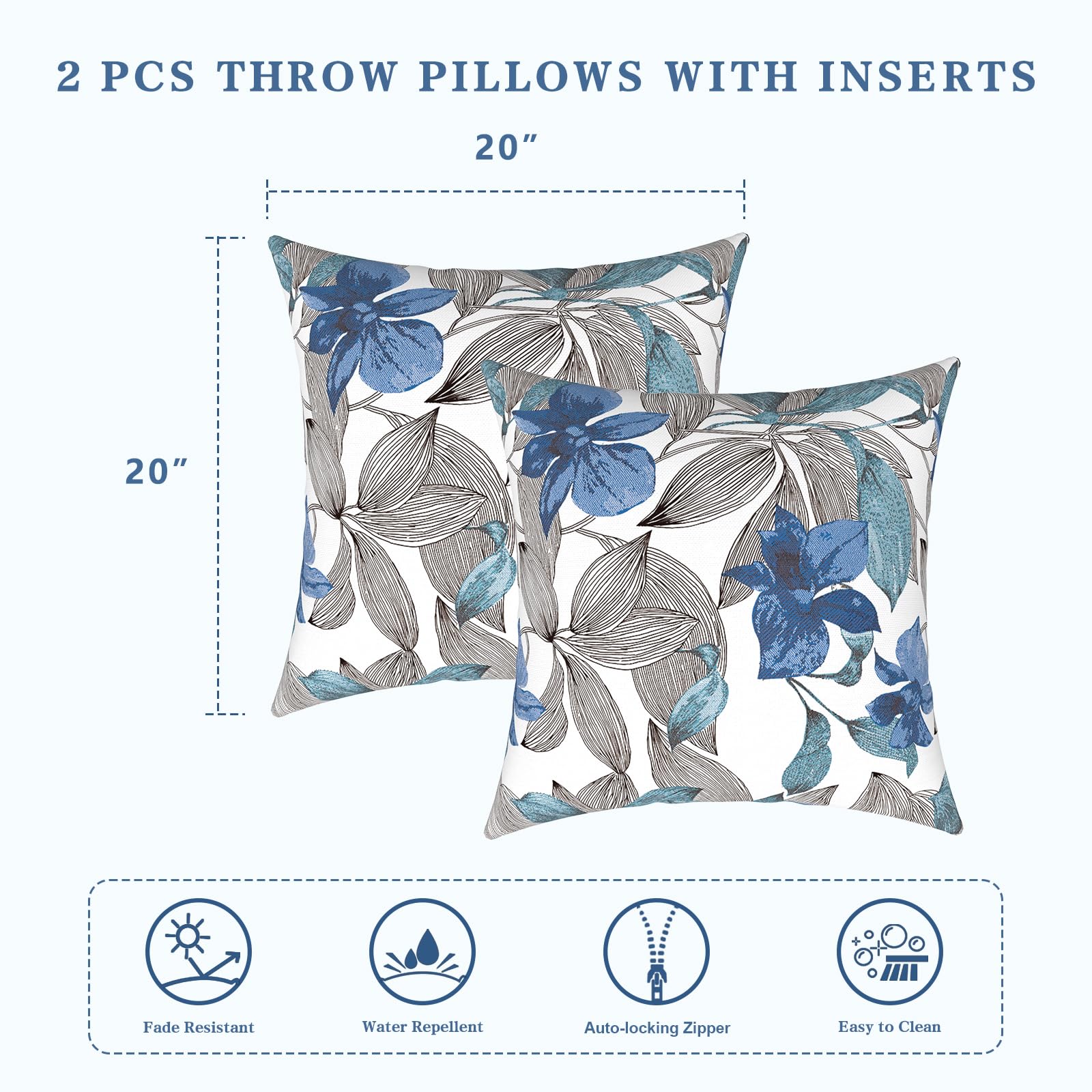 Snapklik.com : LVTXIII Outdoor Throw Pillows, Decorative Throw Pillows