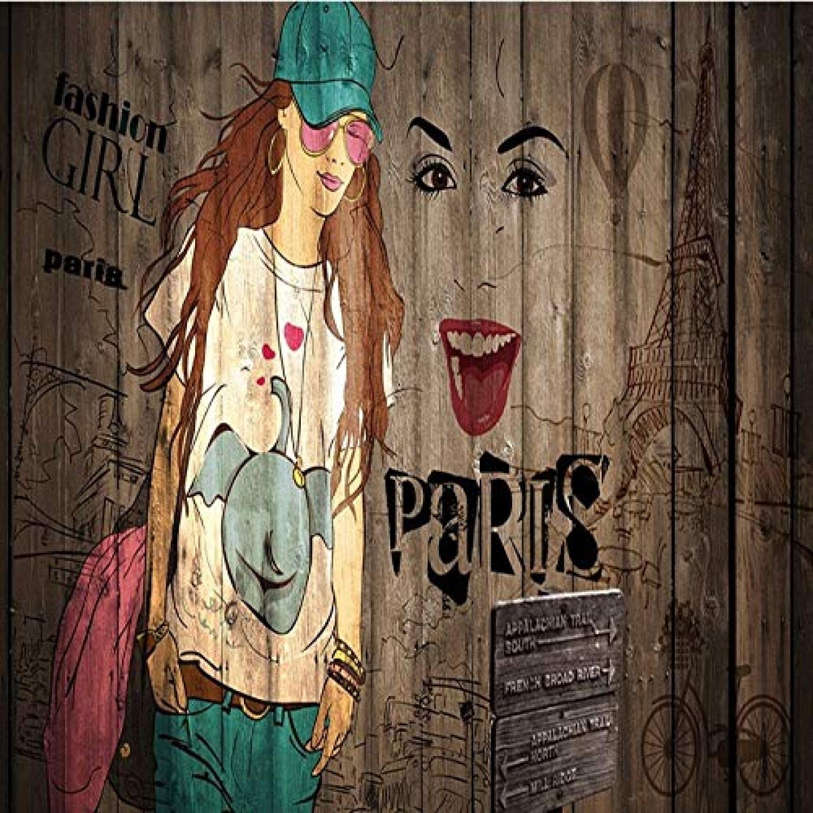 Xhxi Wallpaper Photo Wallpaper Retro Nostalgic Hand Painted Parisian ...