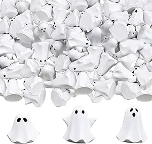 Amazon.com: FESTGLOX 50Pcs Mini Resin Ghosts, Small Ghost Figurines ...