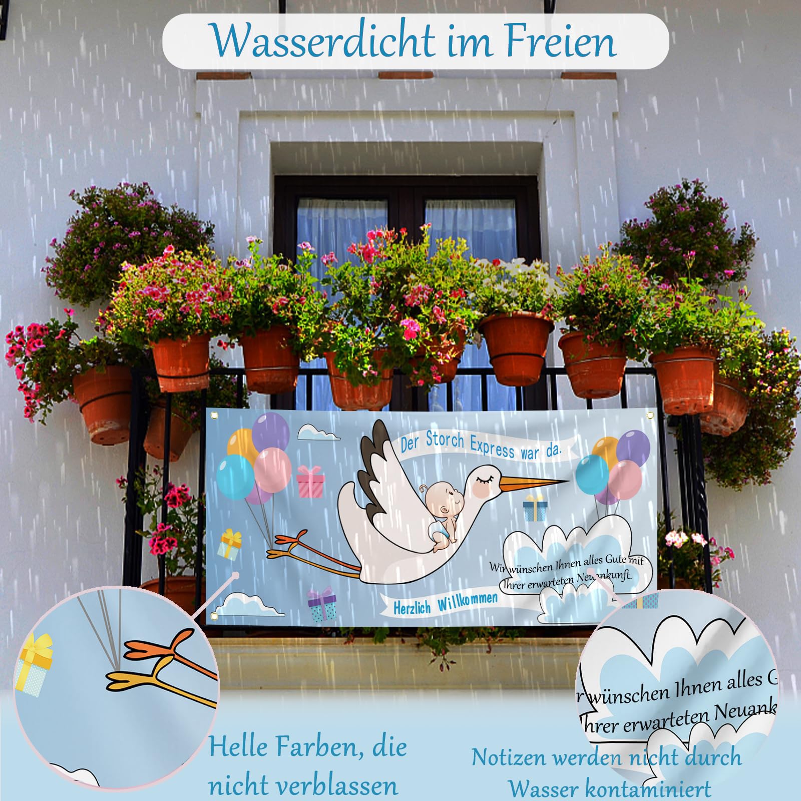 Vintage Storch Mit Baby Baby Und Storch Vintage Märchenillustration