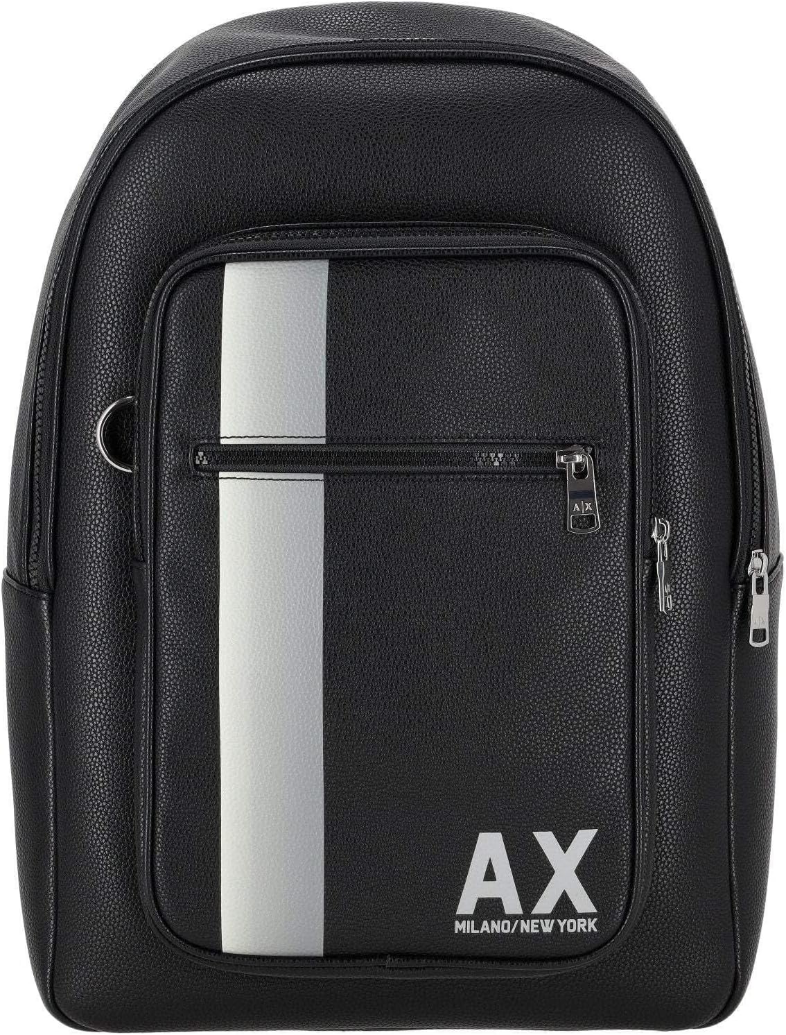 Amazon.com: A | X ARMANI EXCHANGE Large Color Black AX Zip Backpack ...