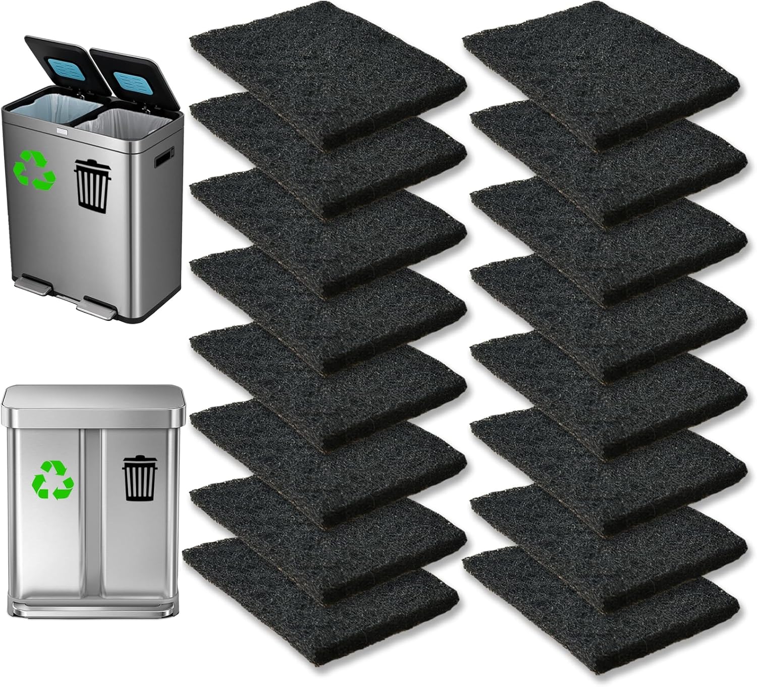 Amazon.com: Trash Can Odor Filter Refills Fits Simplehuman Garbage Cans ...