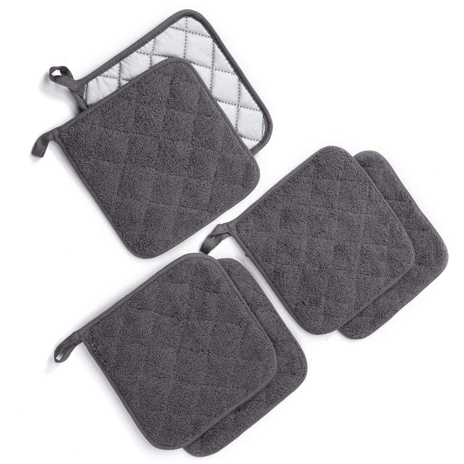 Amazon.com: Potholders Set, 6 Pack of Heat Resistant Hot Mat Coasters ...