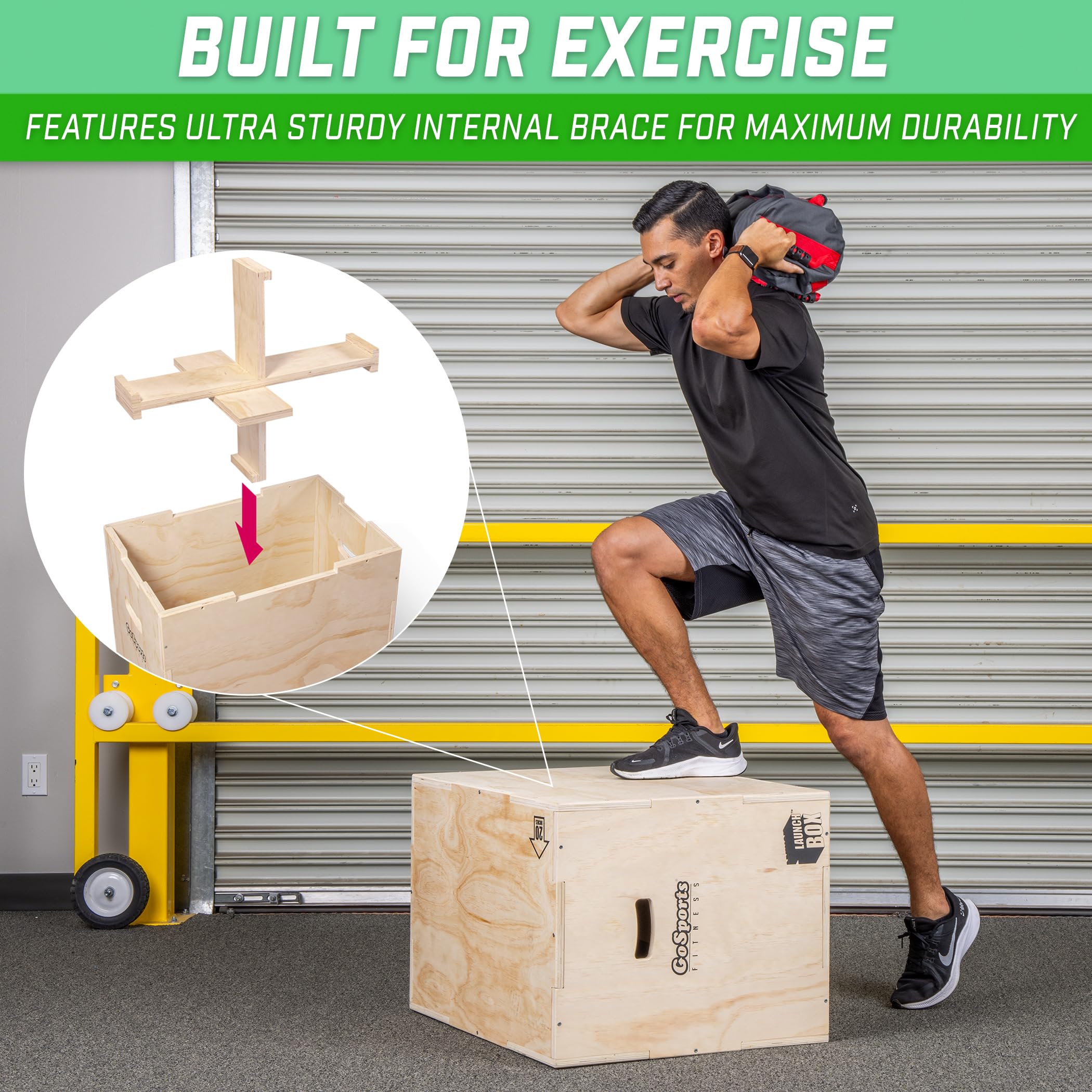 Snapklik.com : GoSports Fitness Launch Box 3-in-1 Adjustable Height ...