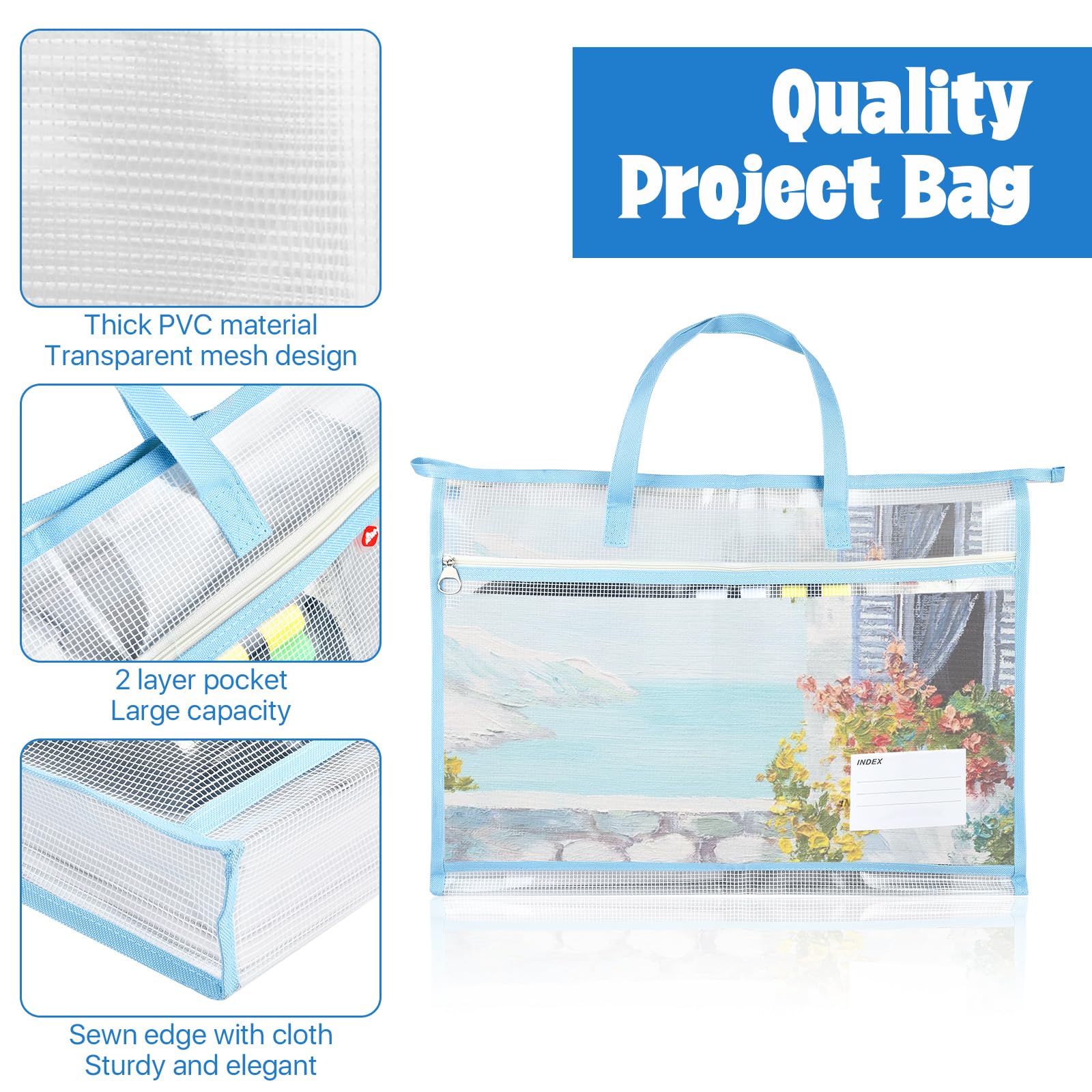 Snapklik.com : Akamino 4 Pcs A3 Project Bag, Craft Storage Organizer ...