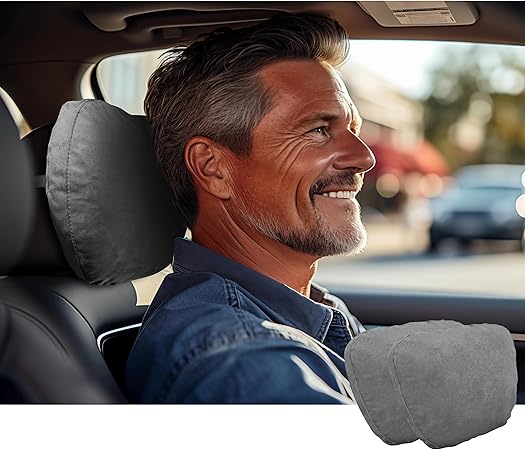 POKSRI 2pcs Car Neck Pillow for headrests,Support Drive Seats Head ...