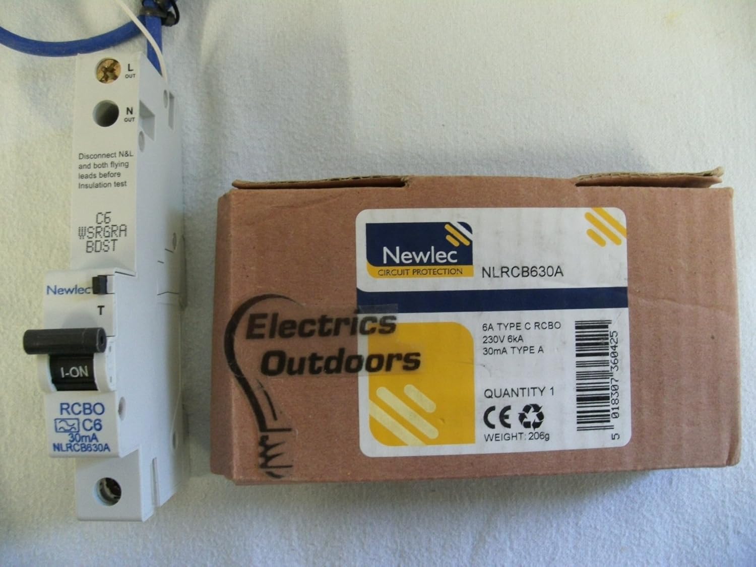Newlec 6 AMP TYPE C 6 kA 30 mA RCBO RCD MCB 230/240V NLRCB630A BS EN ...