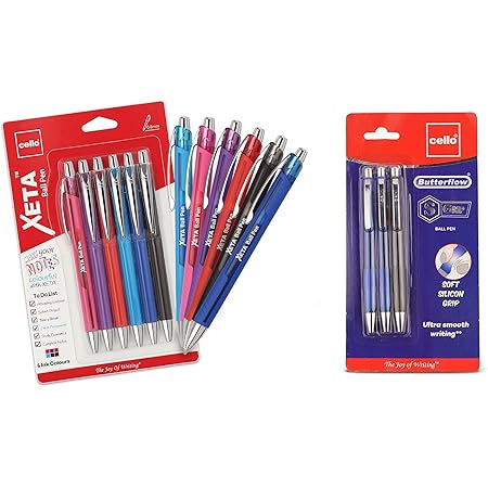 Cello Xeta Ball Pen & Cello Butterflow S Grip Ball Pen : Amazon.in ...